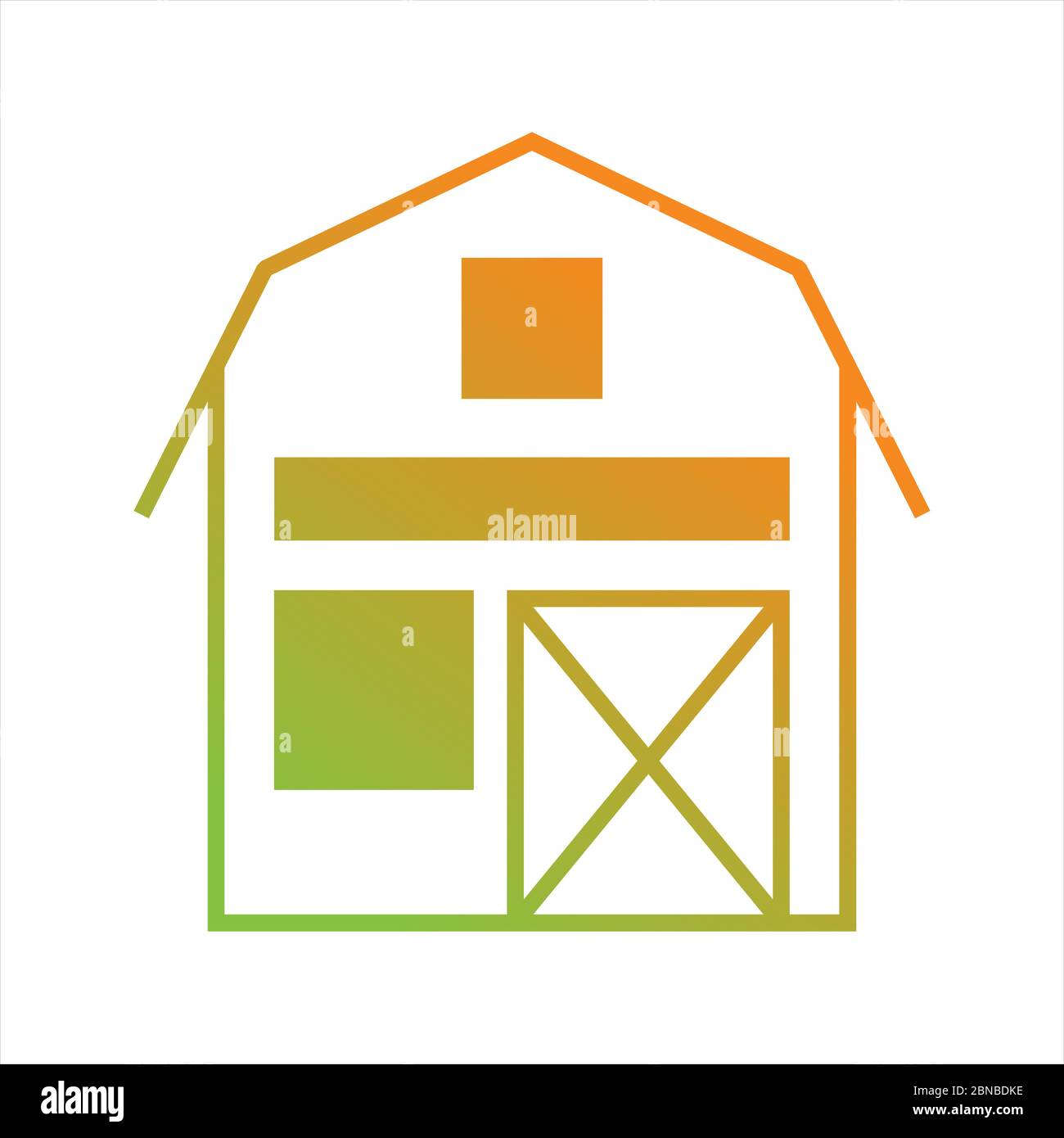 Beautiful Barn Line Vector Icon Stock Vector Image & Art - Alamy