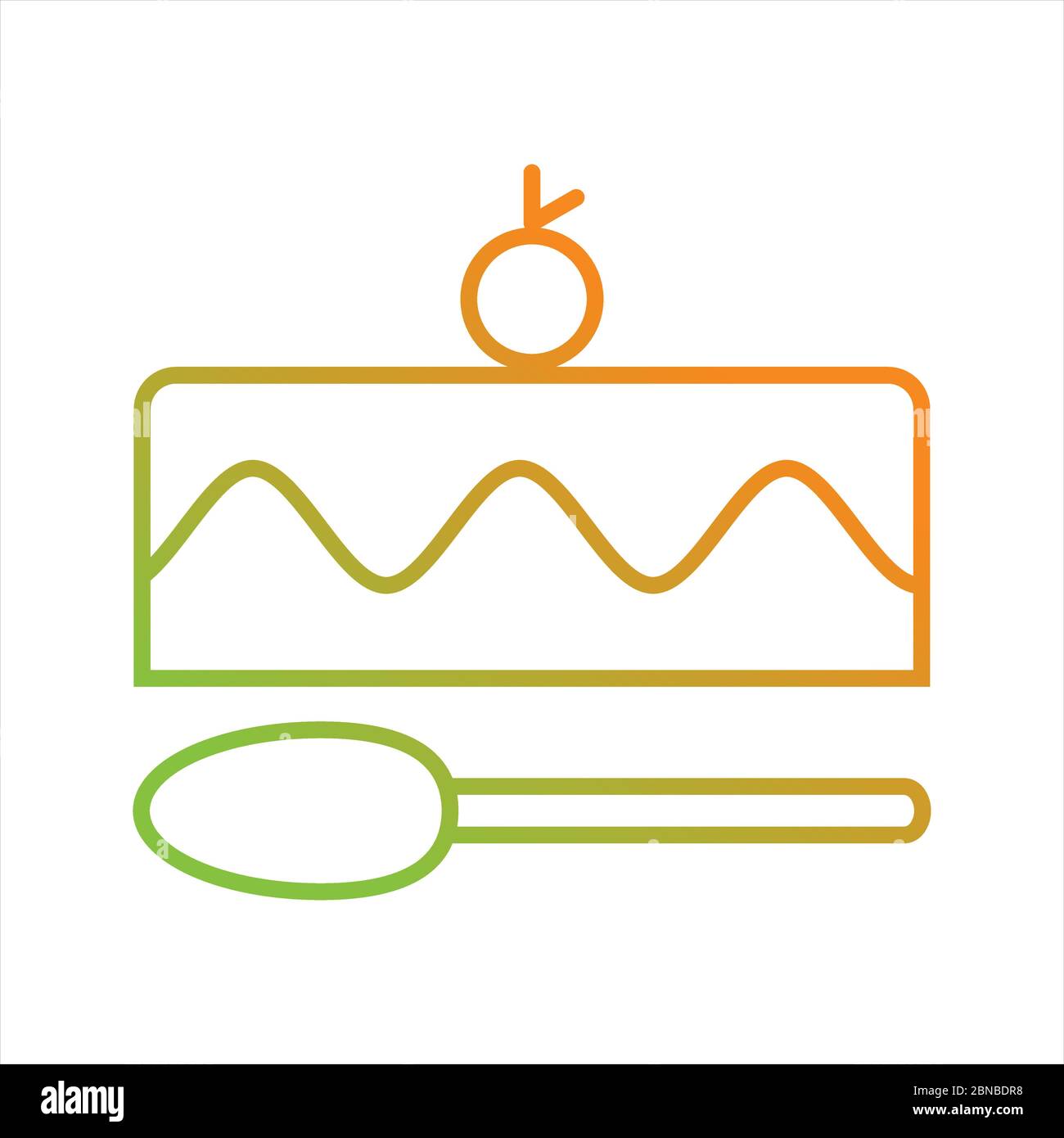 Beautiful Small Cake Line Vector Icon Stock Vector Image & Art - Alamy