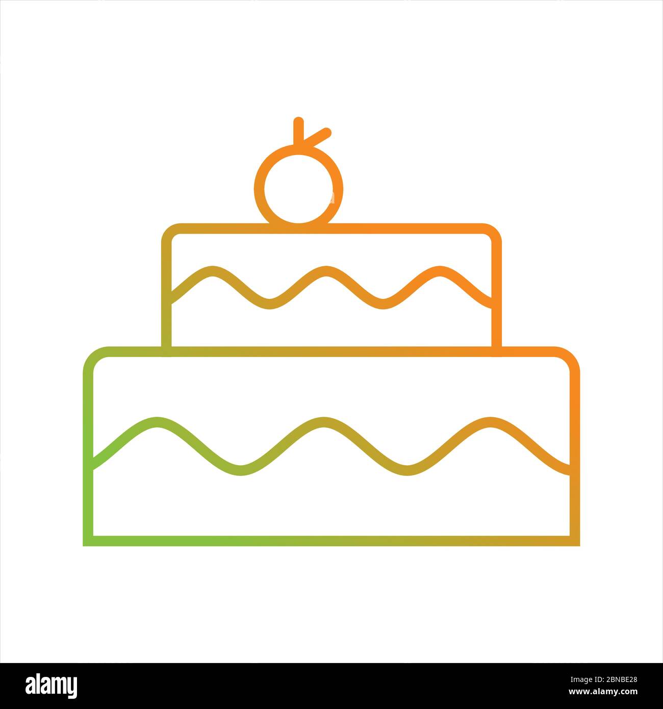Beautiful Cake Line Vector Icon Stock Vector Image & Art - Alamy