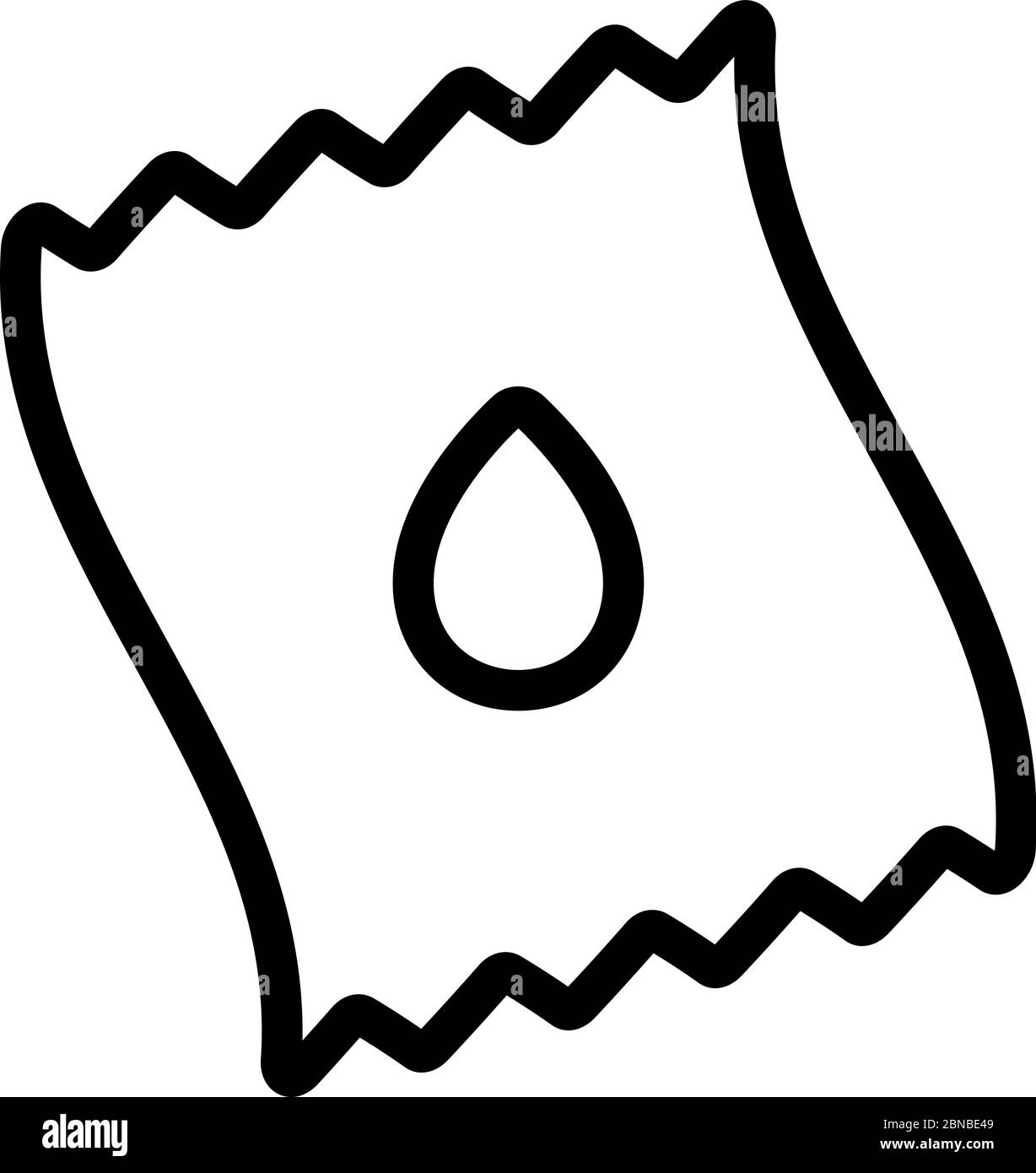 piece of wet wipe icon vector outline illustration Stock Vector Image ...