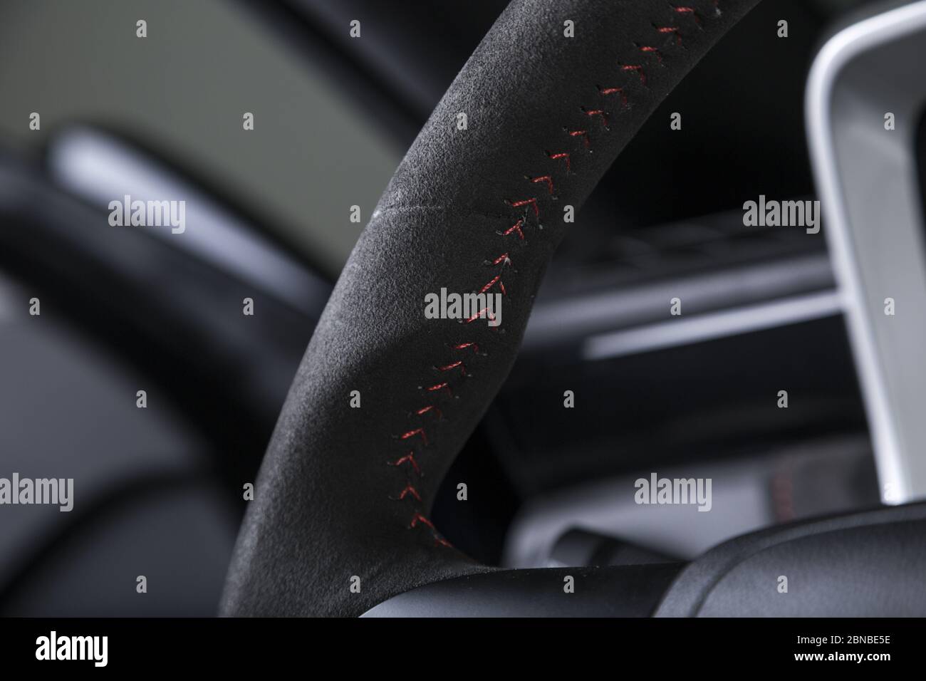 Closeup shot of a black car's modern interior wheel - perfect for ...