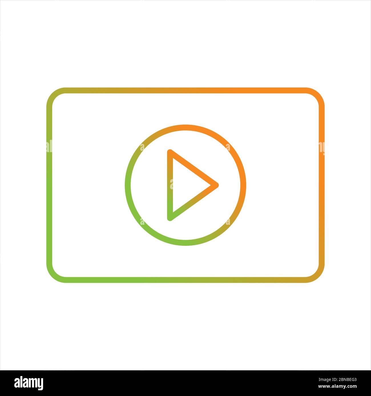 Beautiful Video player Line Vector Icon Stock Vector Image & Art - Alamy