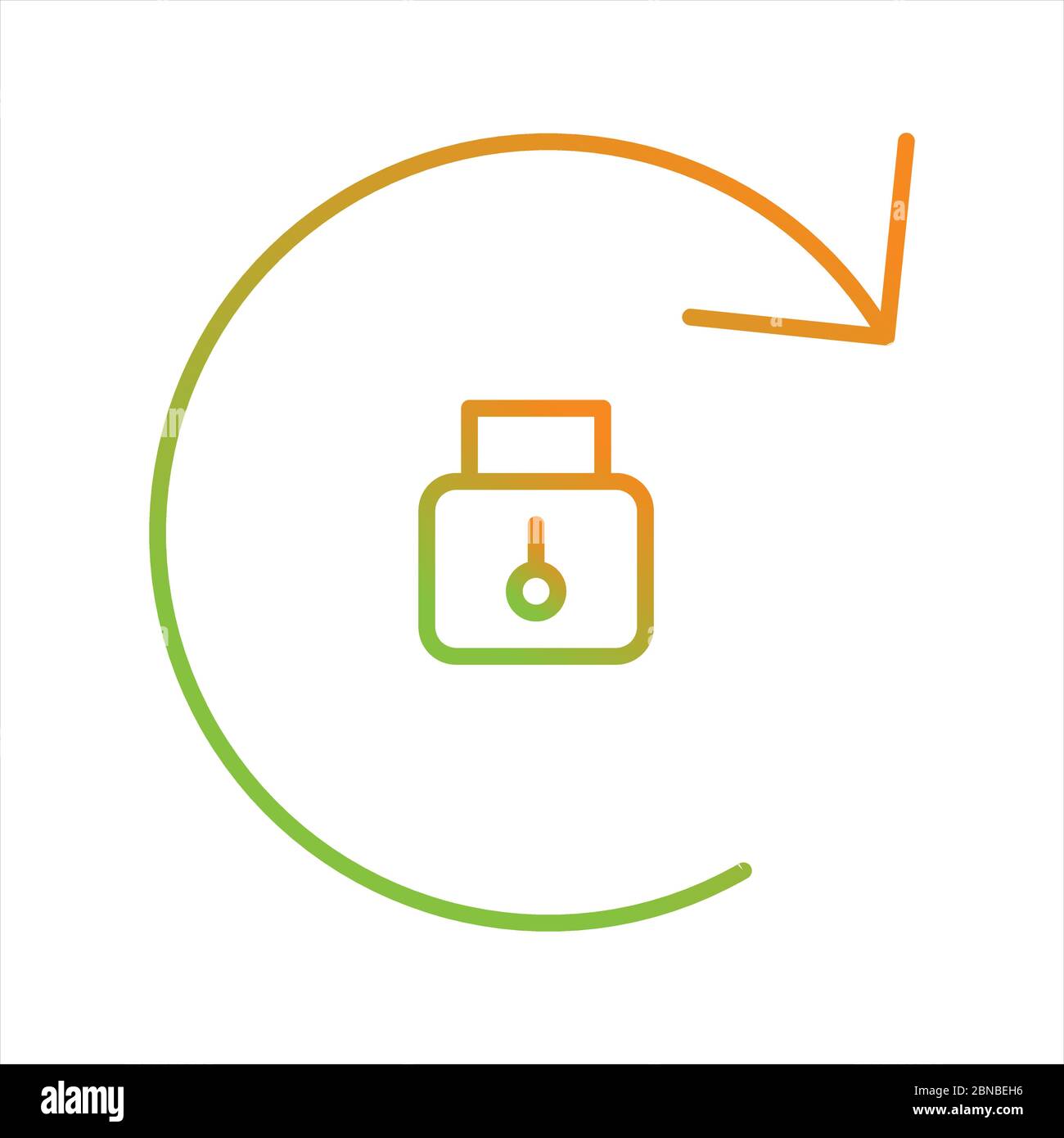 Beautiful Rotation Locked Line Vector Icon Stock Vector Image & Art - Alamy