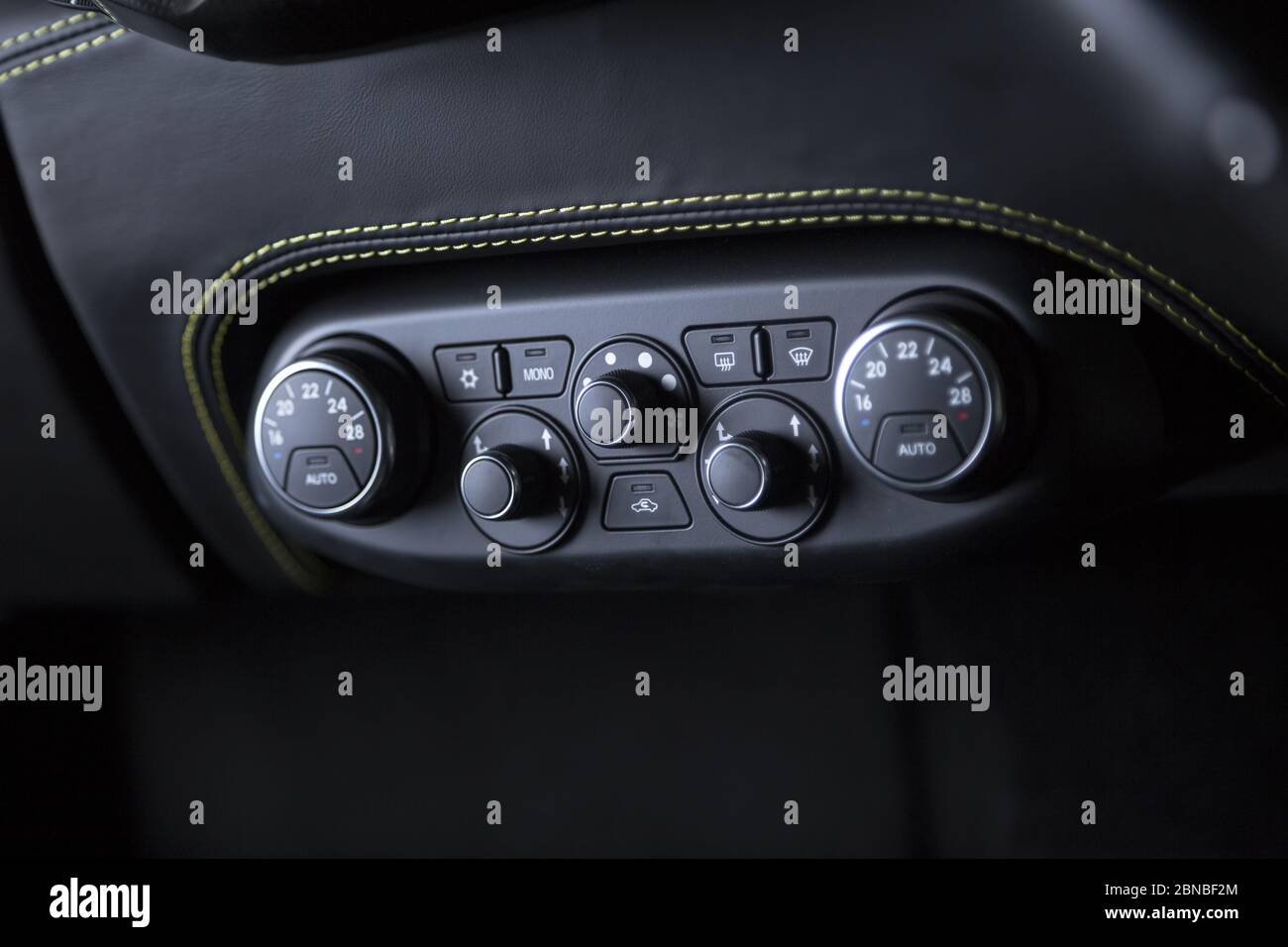 Closeup shot of buttons in the modern car interior Stock Photo - Alamy