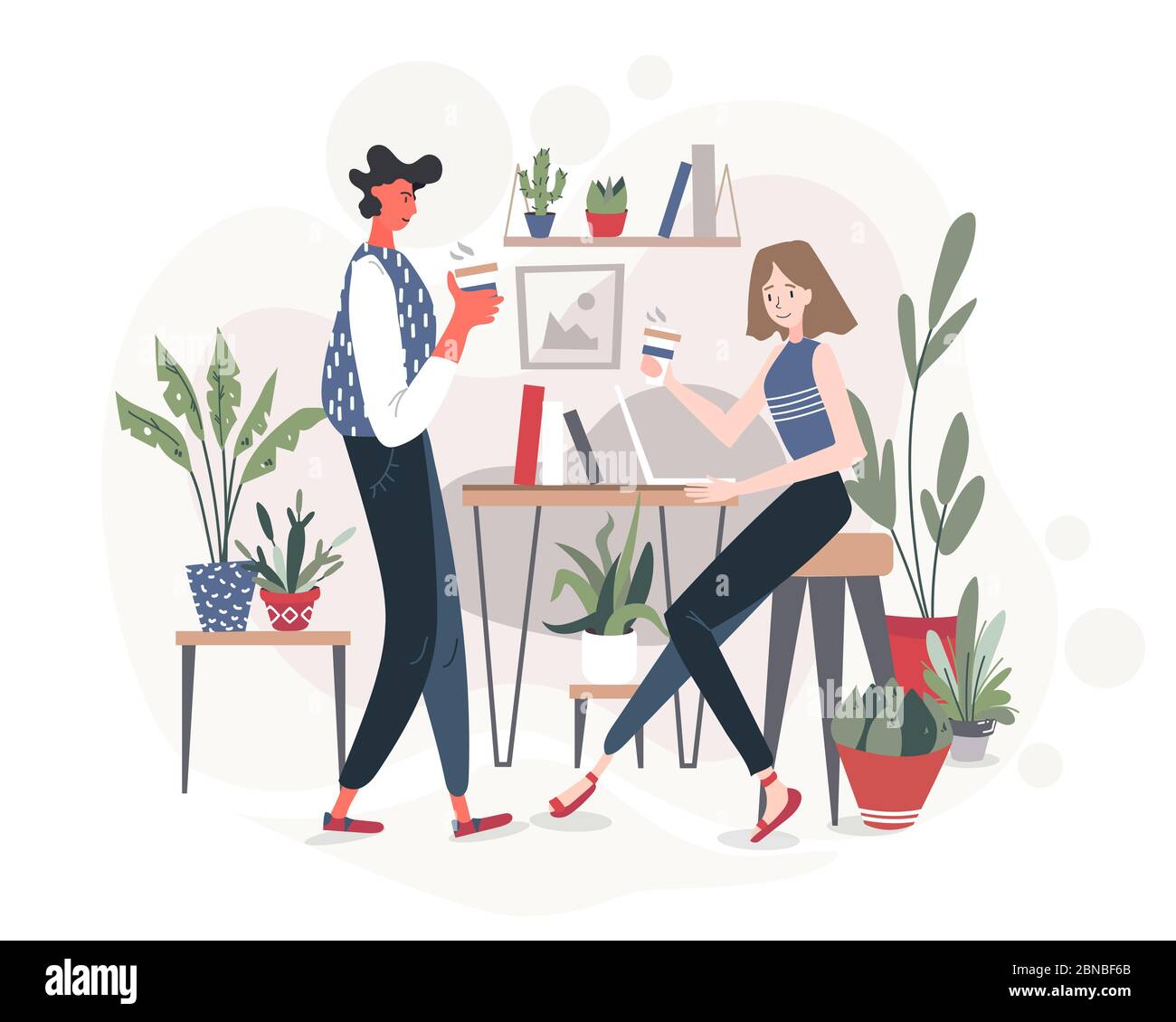 Students in discussion group Stock Vector Images - Alamy