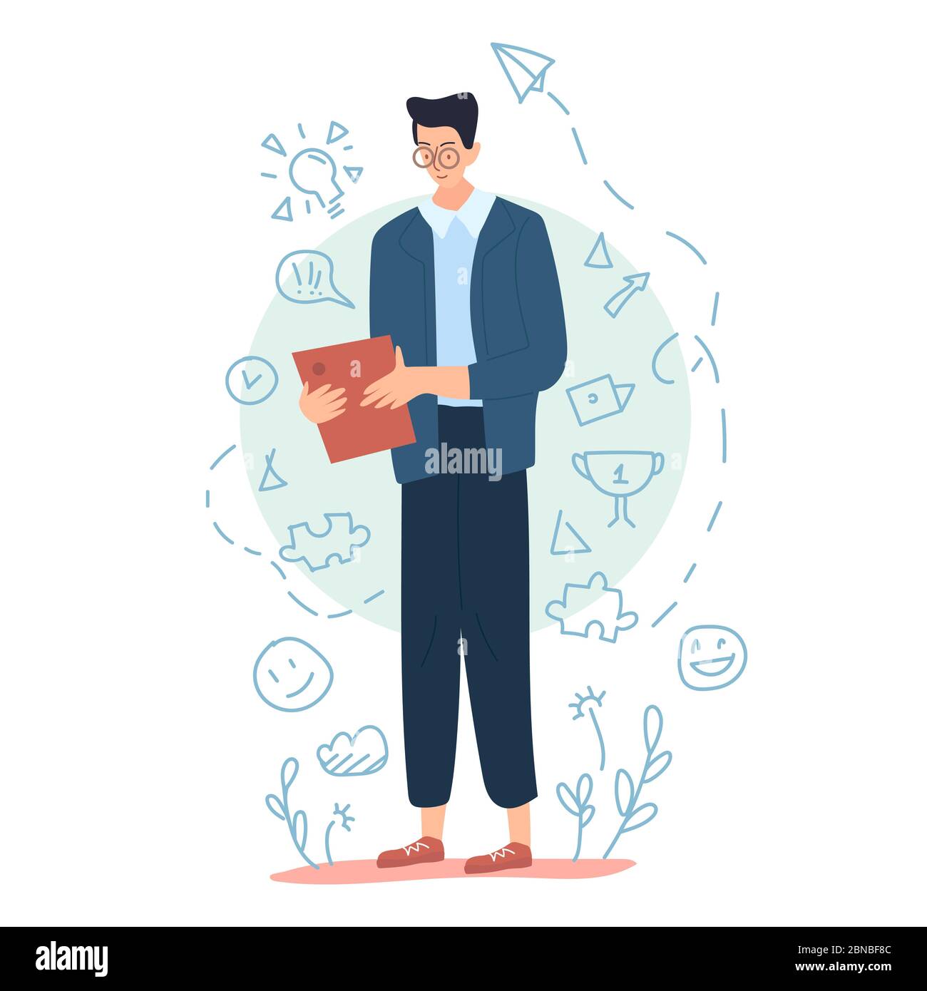 Person holds white red Cut Out Stock Images & Pictures - Alamy