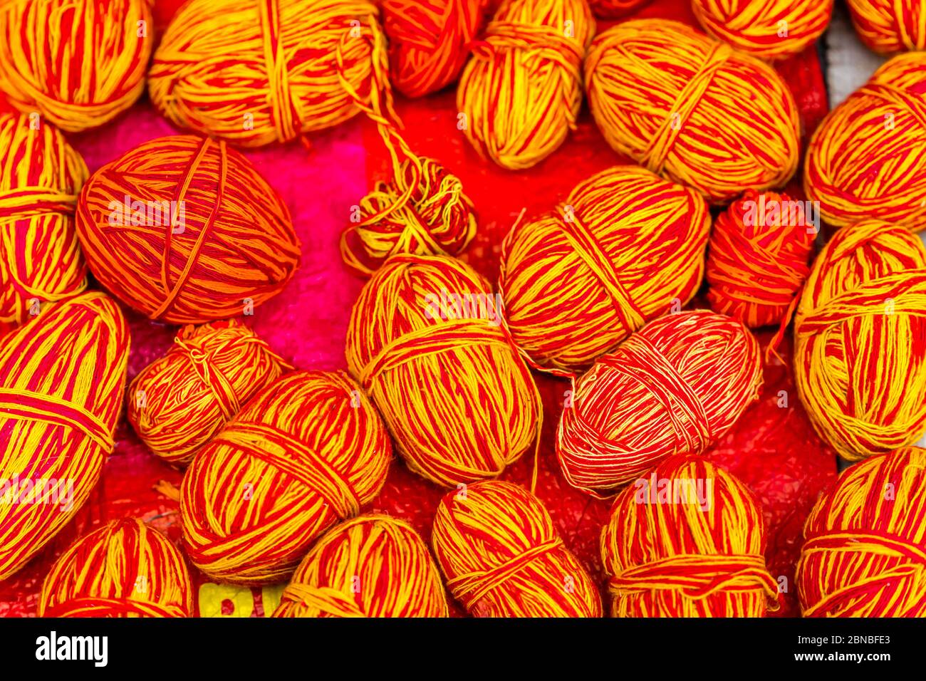 Assorted Sacred Colorful Thread During Janai Purnima Festival Or