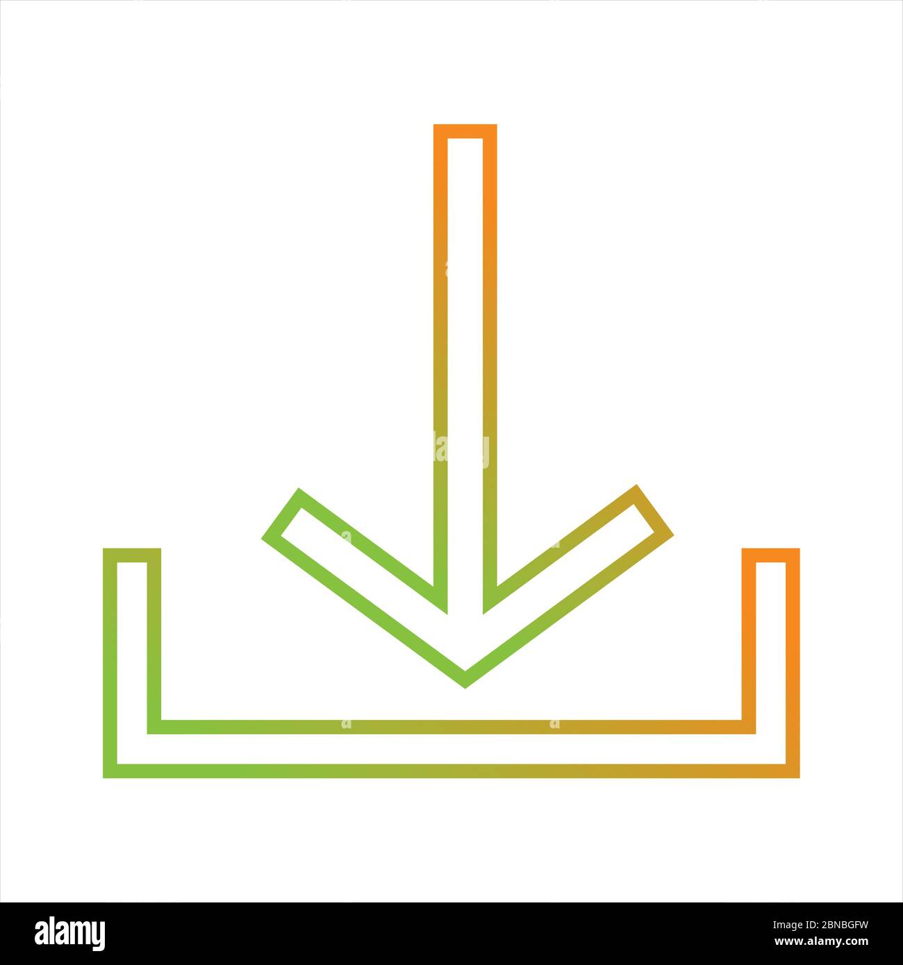 Beautiful Download Line Vector Icon Stock Vector Image & Art - Alamy