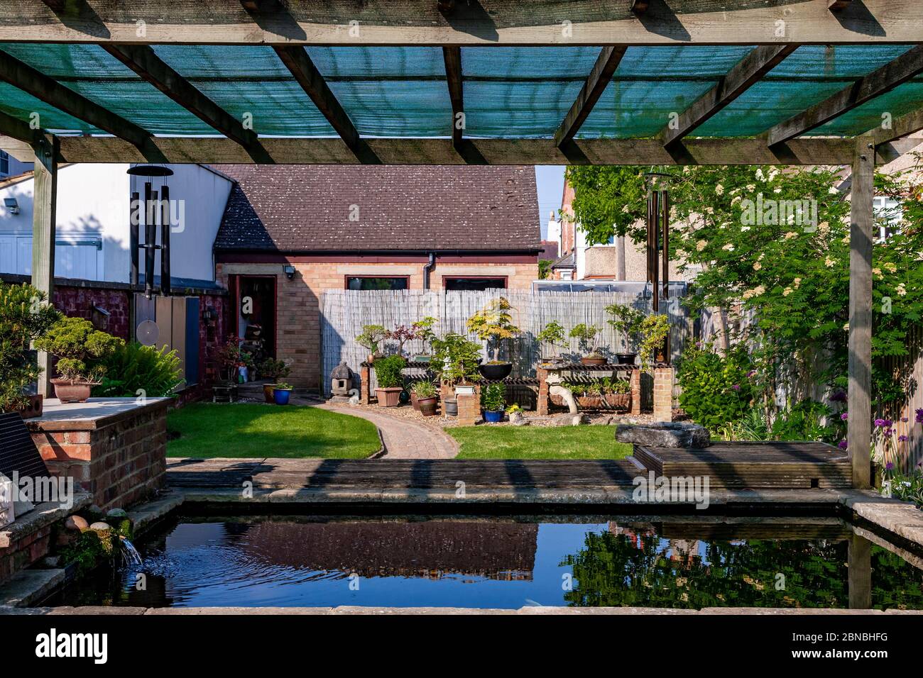 Back garden in Northampton, England, UK Stock Photo - Alamy