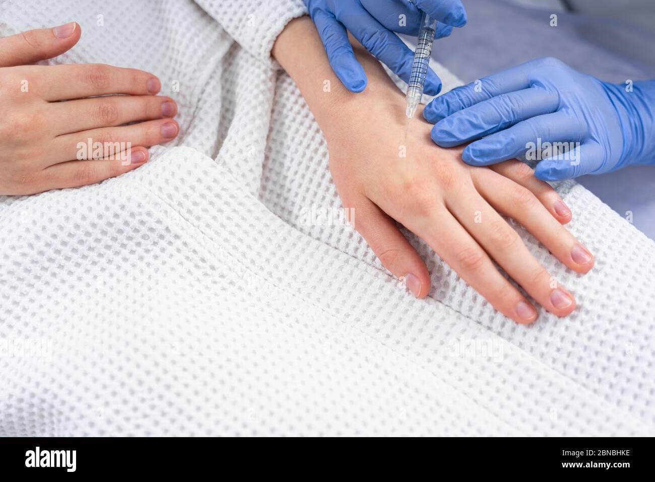 Female patient undergoing a skin rejuvenation procedure Stock Photo - Alamy