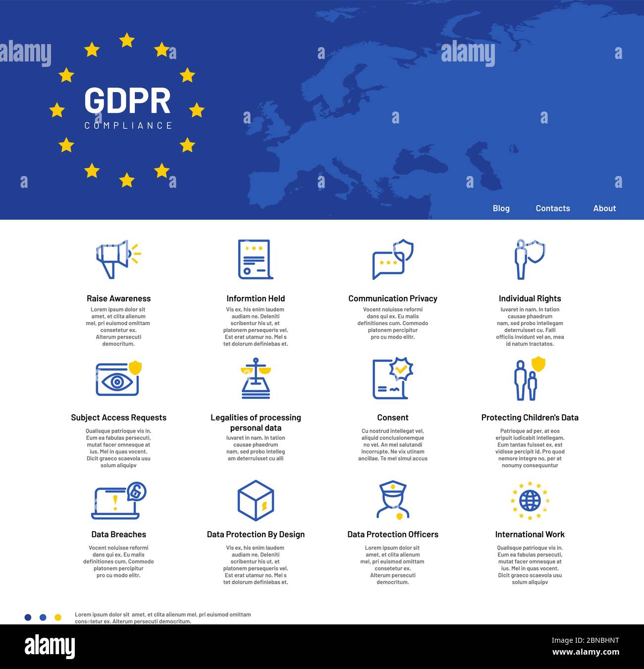GDPR concept. General Data Protection Regulation, safety personal ...
