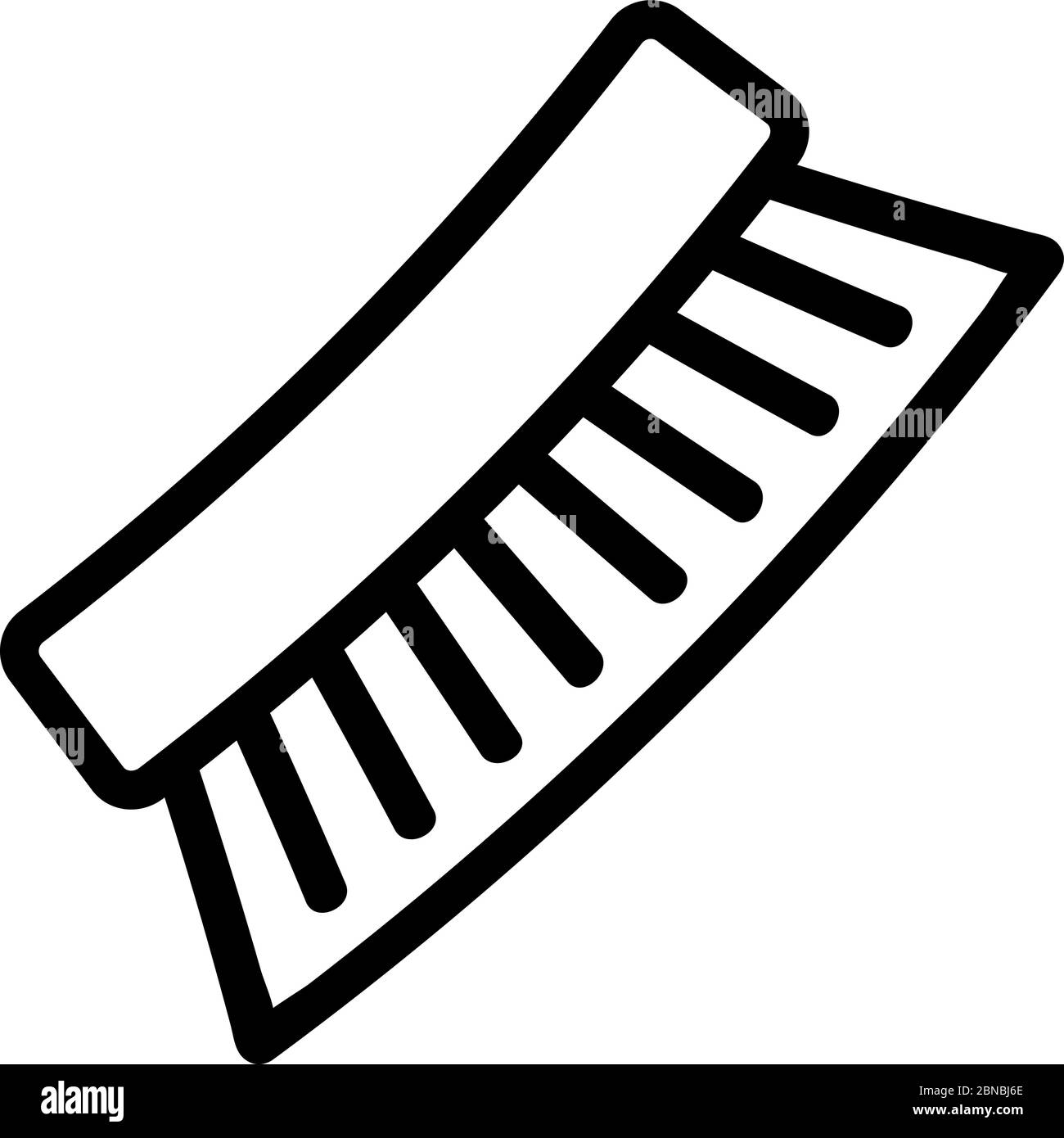 solid shoes brush scallop icon vector outline illustration Stock Vector ...