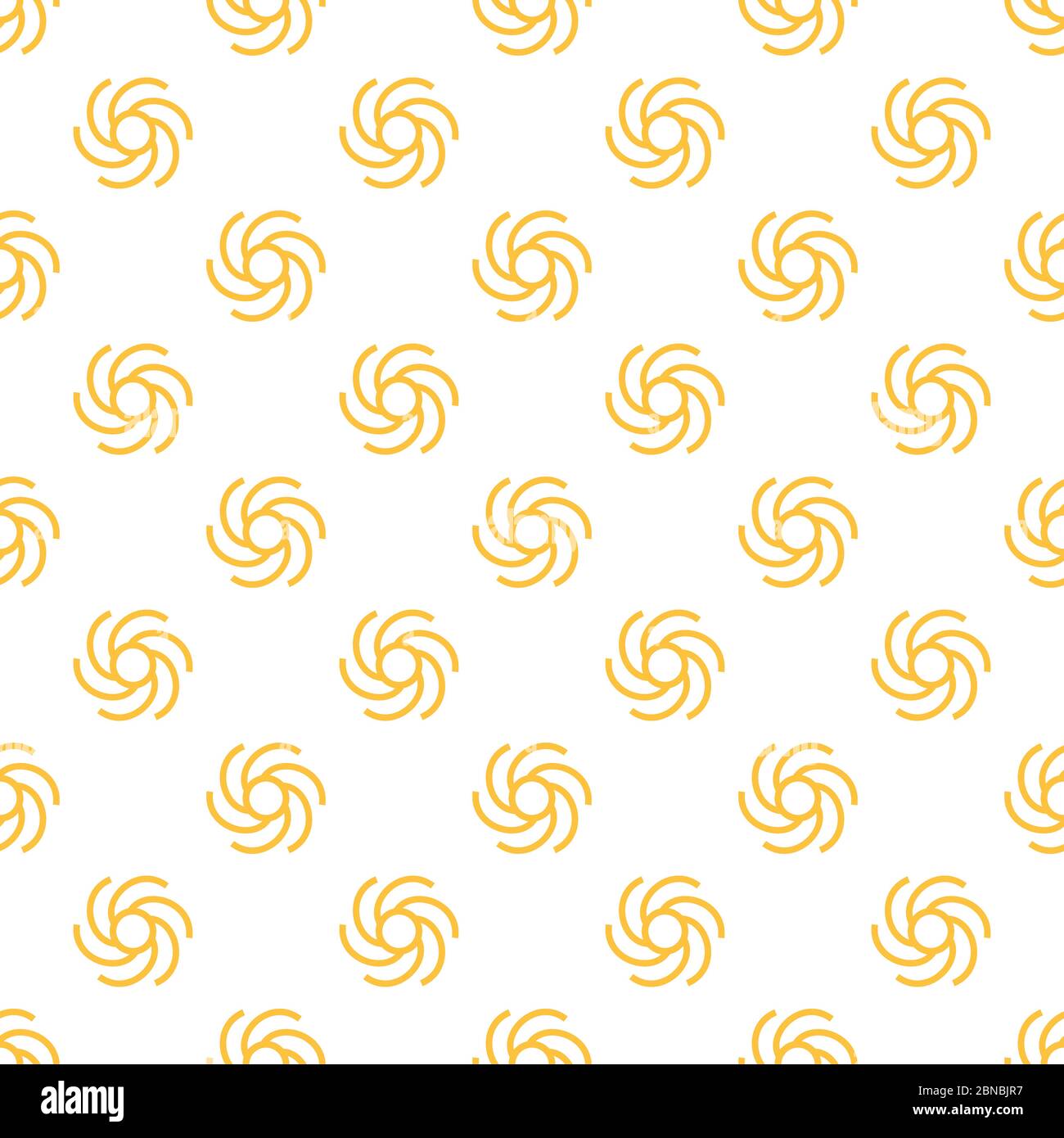 Seamless Pattern with Shiny Bright Yellow swirl Sun on Orange ...