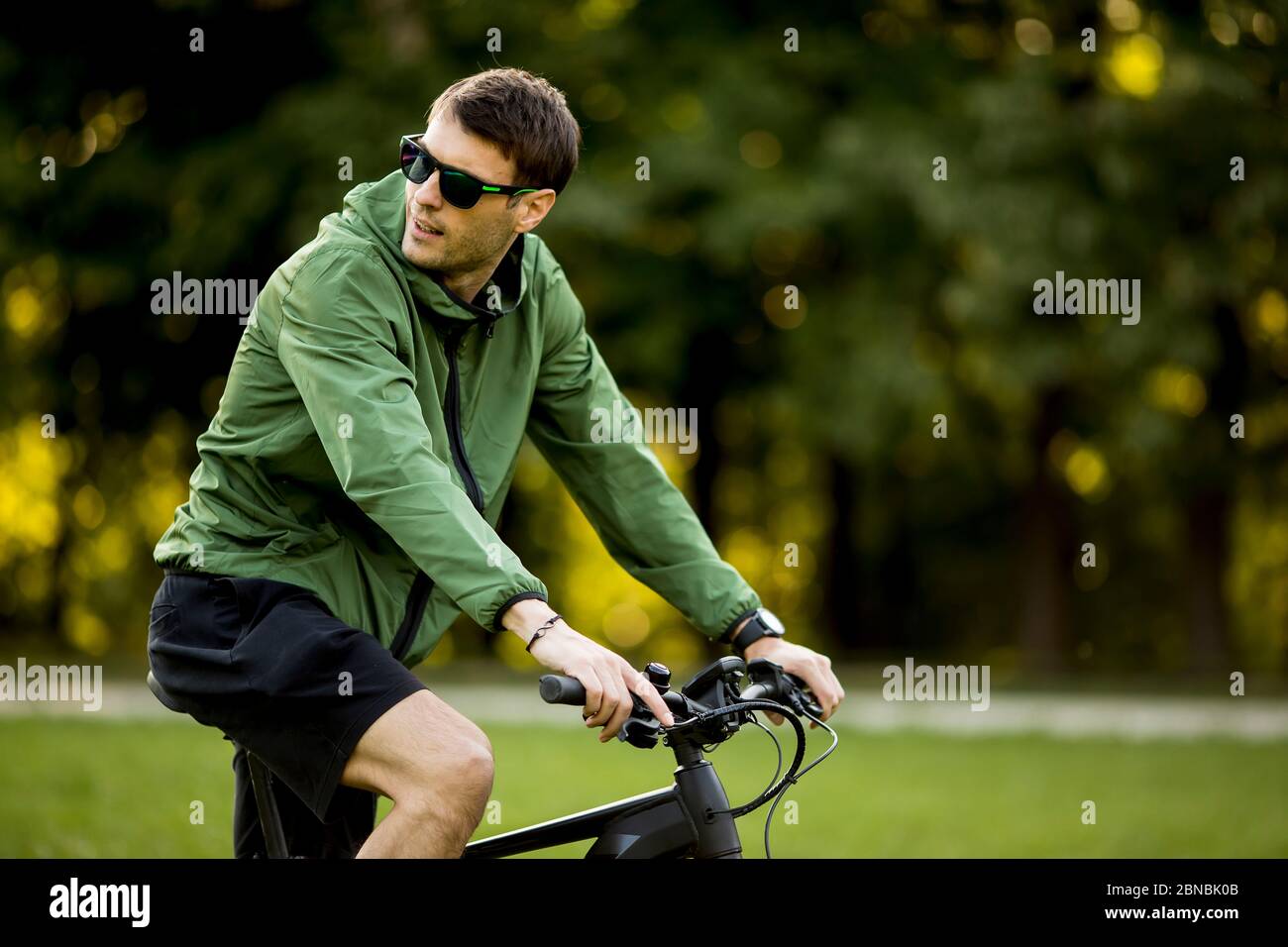 E bike rider young man hi-res stock photography and images - Alamy