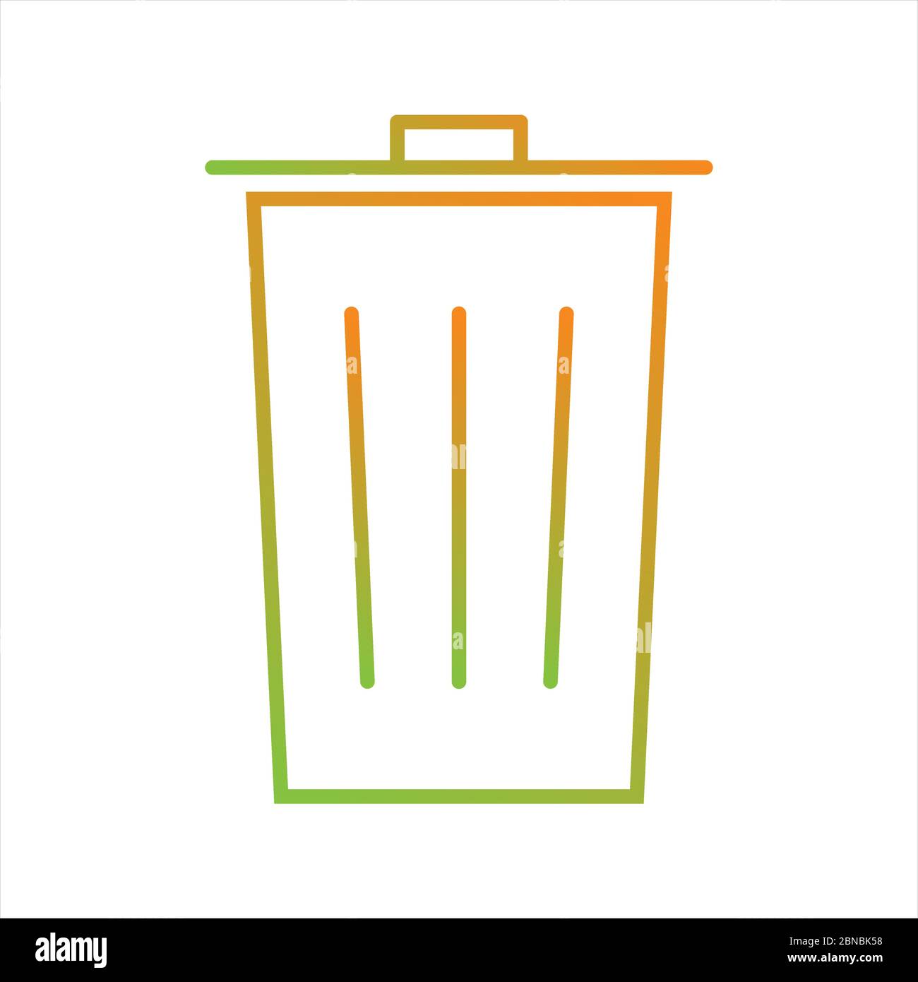 Beautiful Dustbin Line Vector Icon Stock Vector Image & Art - Alamy