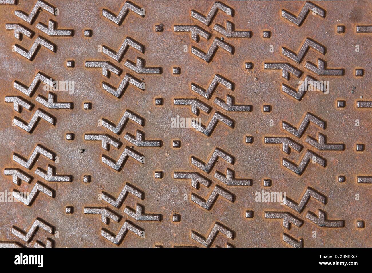 Detail of the manhole cover metallic backdrop Stock Photo - Alamy
