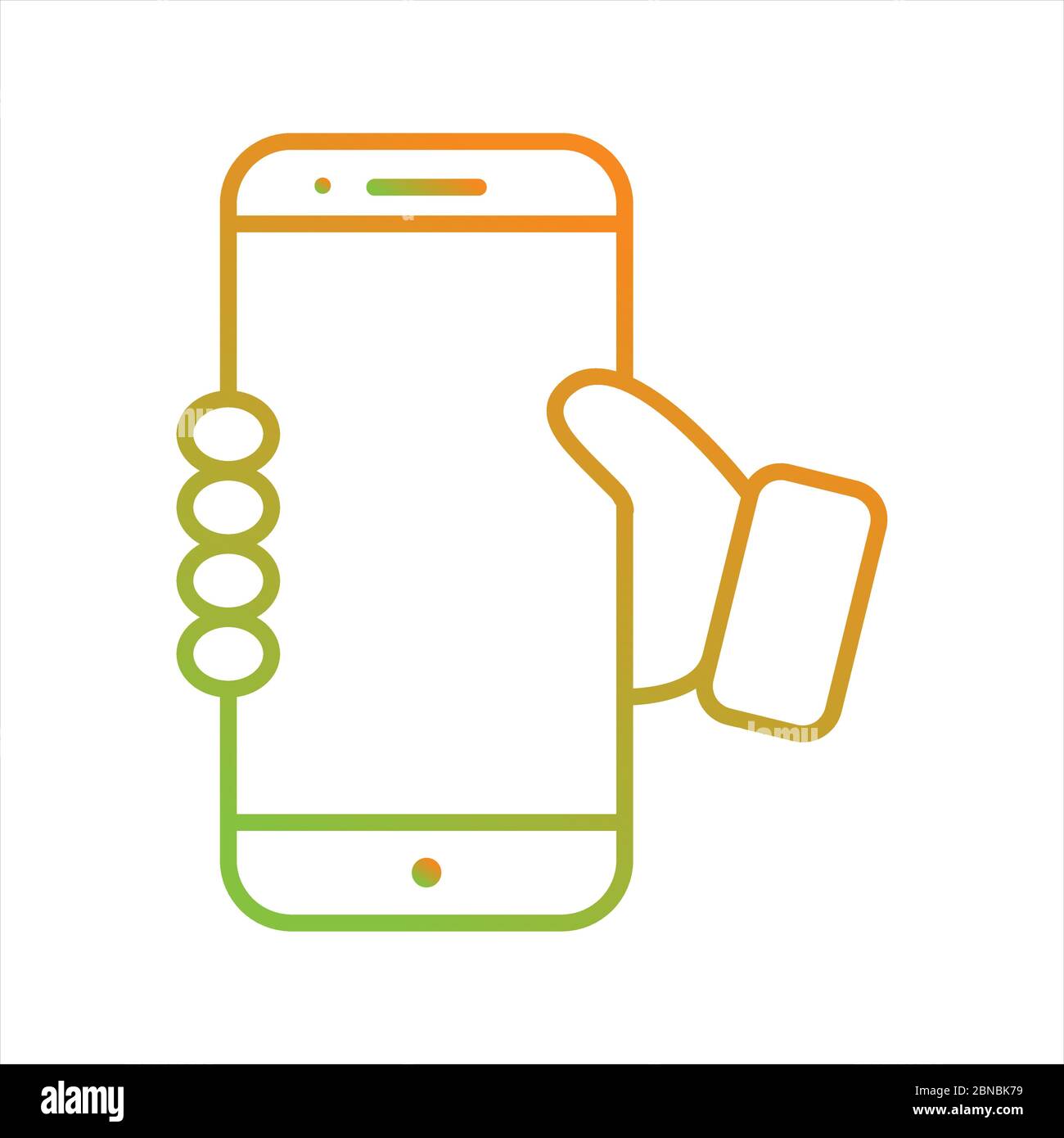 Beautiful Holding Phone Line Vector Icon Stock Vector Image & Art - Alamy