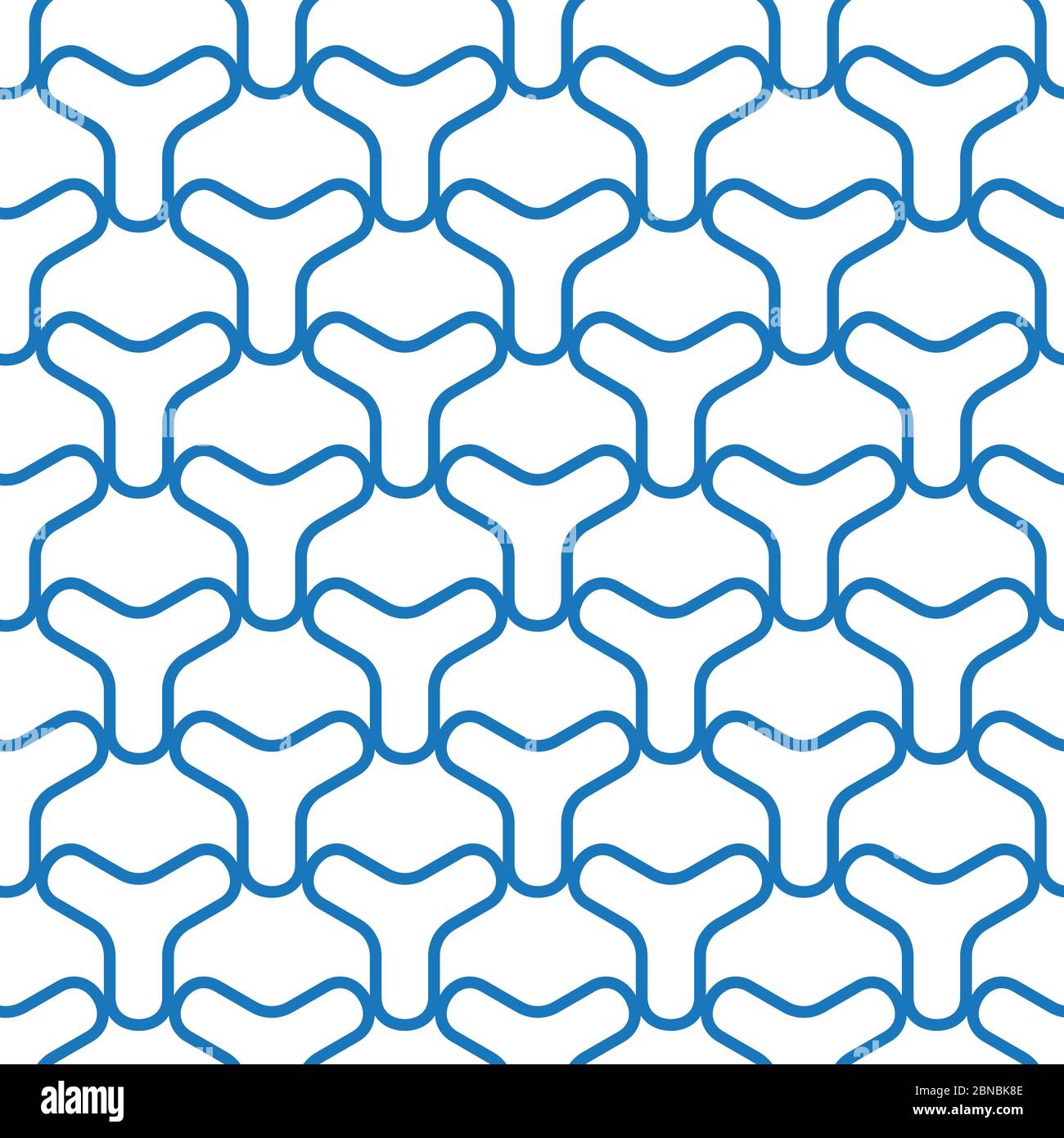 Vector Seamless Blue Rounded trinity triangle Shape Pattern Abstract Background. Stock vector ...