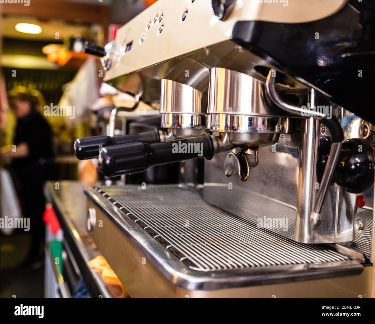 Coffee maker in a cafeteria Stock Photo - Alamy
