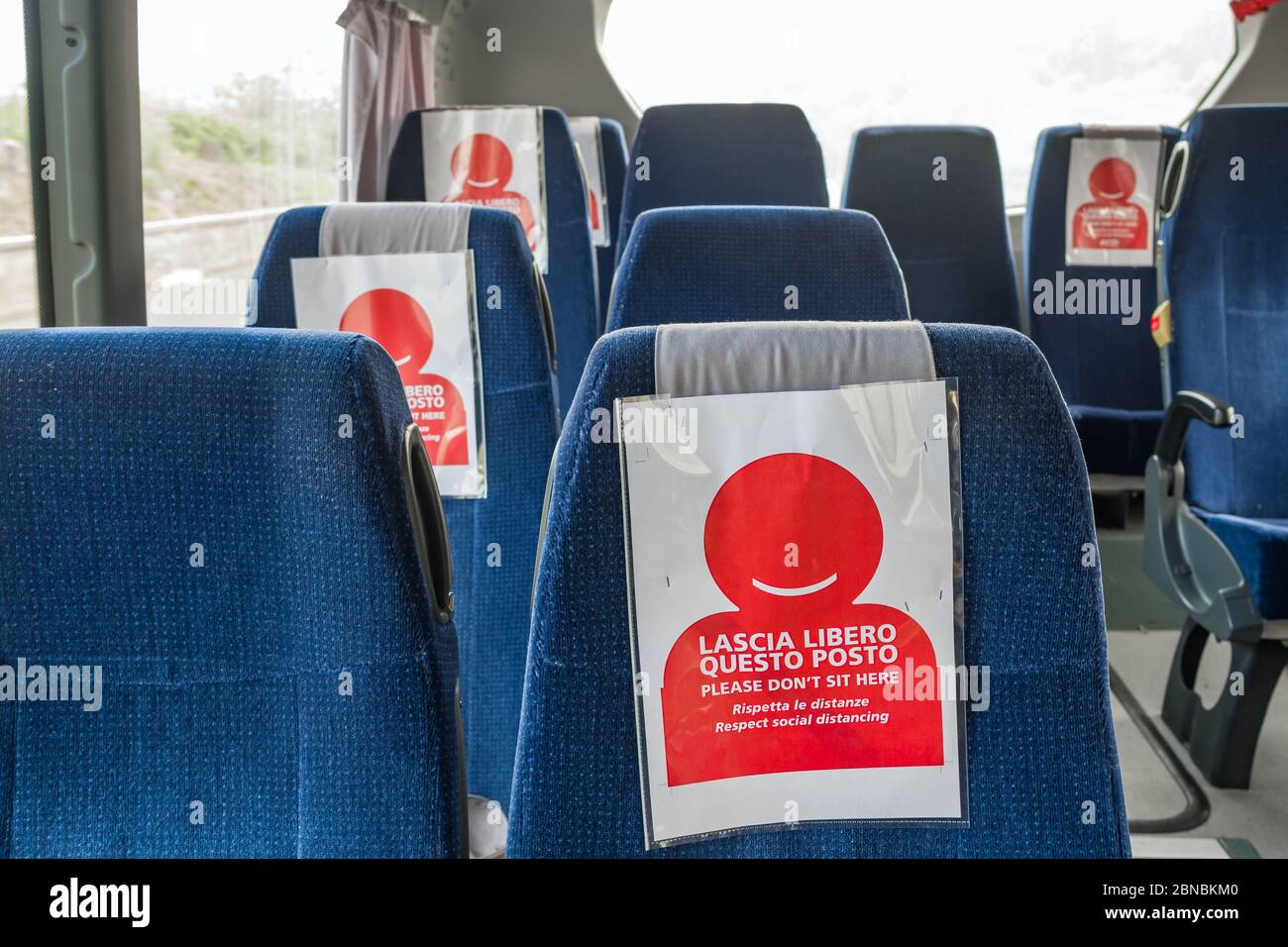 COVID-19 Public transport bus during the coronavirus pandemic Stock ...