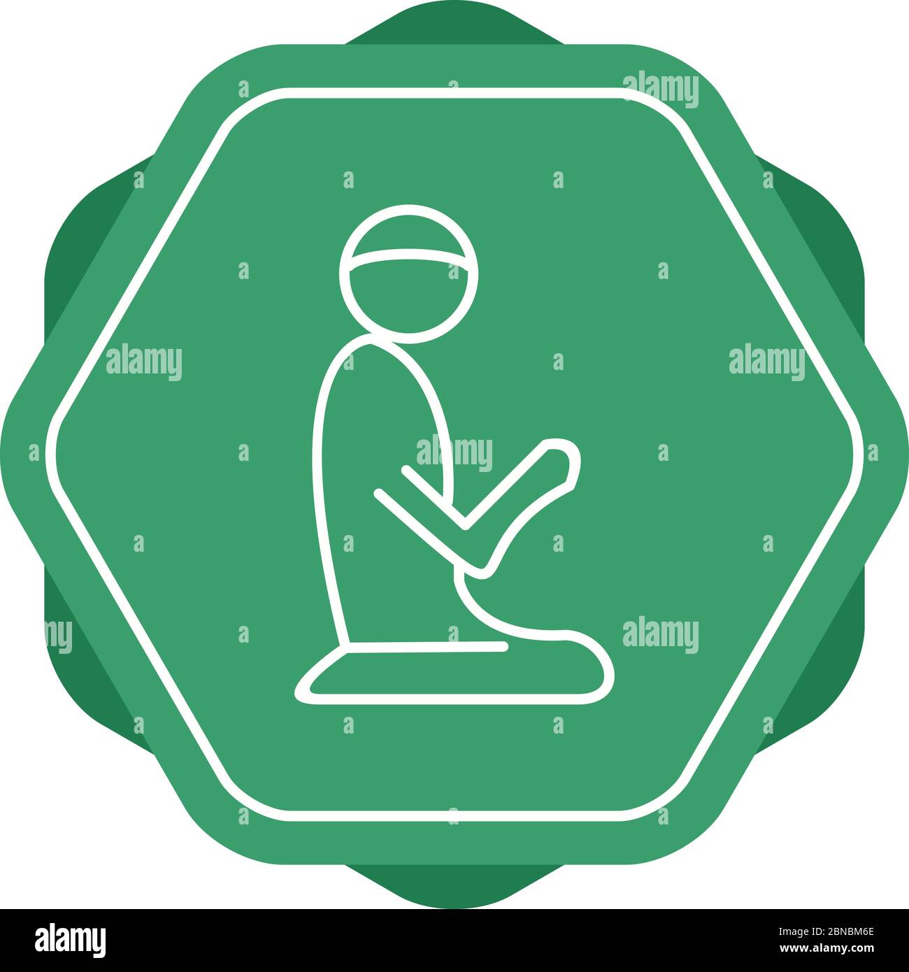Beautiful Offering Prayer Line Vector Icon Stock Vector Image & Art - Alamy