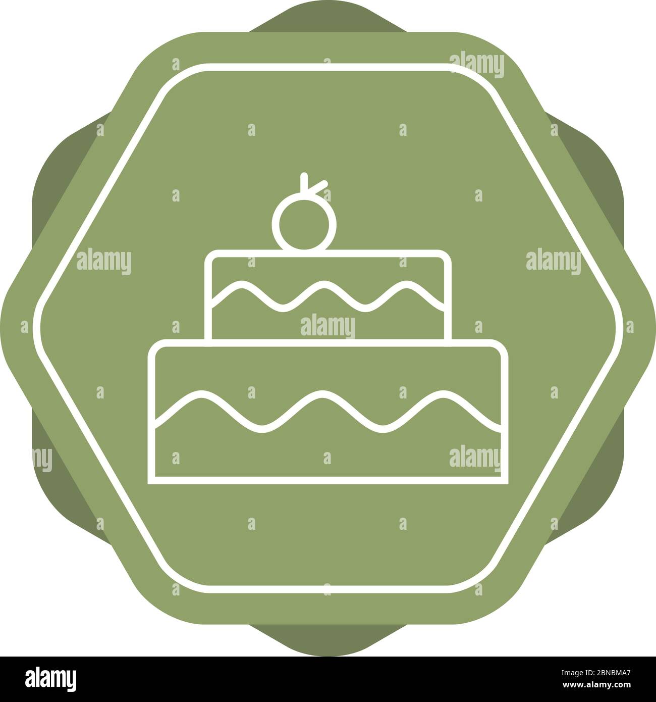 Beautiful Cake Line Vector Icon Stock Vector Image & Art - Alamy