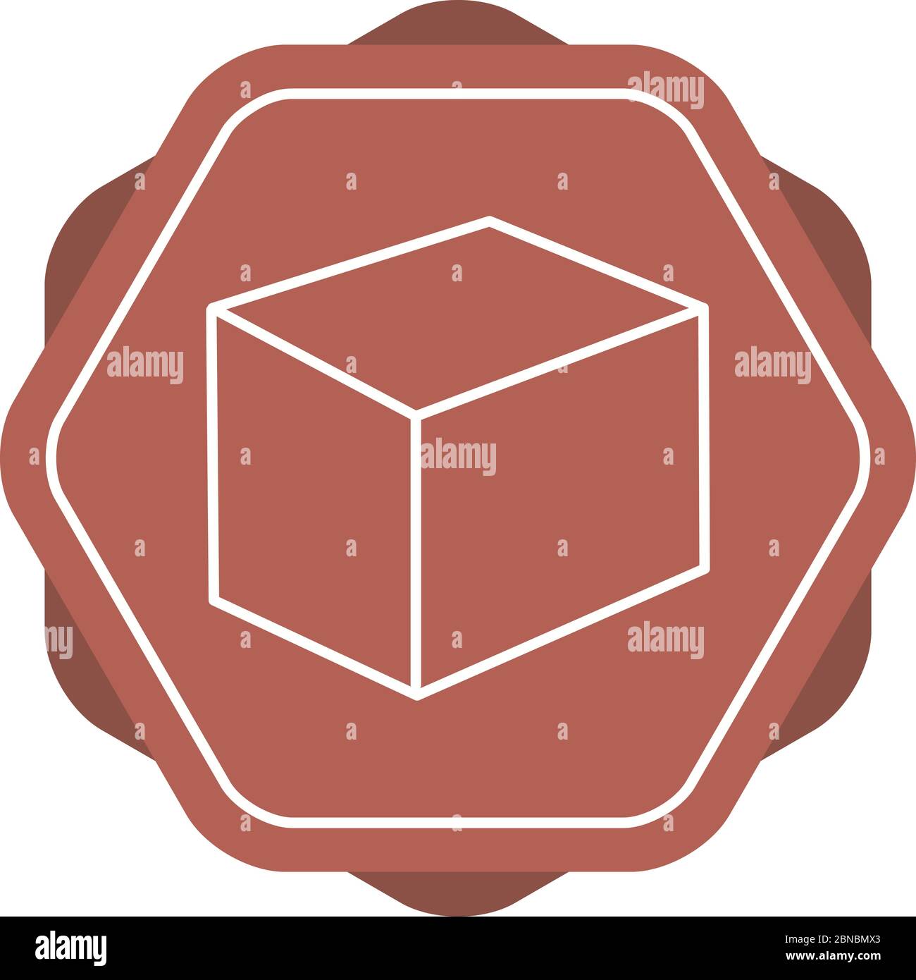 Beautiful Cube Line Vector Icon Stock Vector Image & Art - Alamy