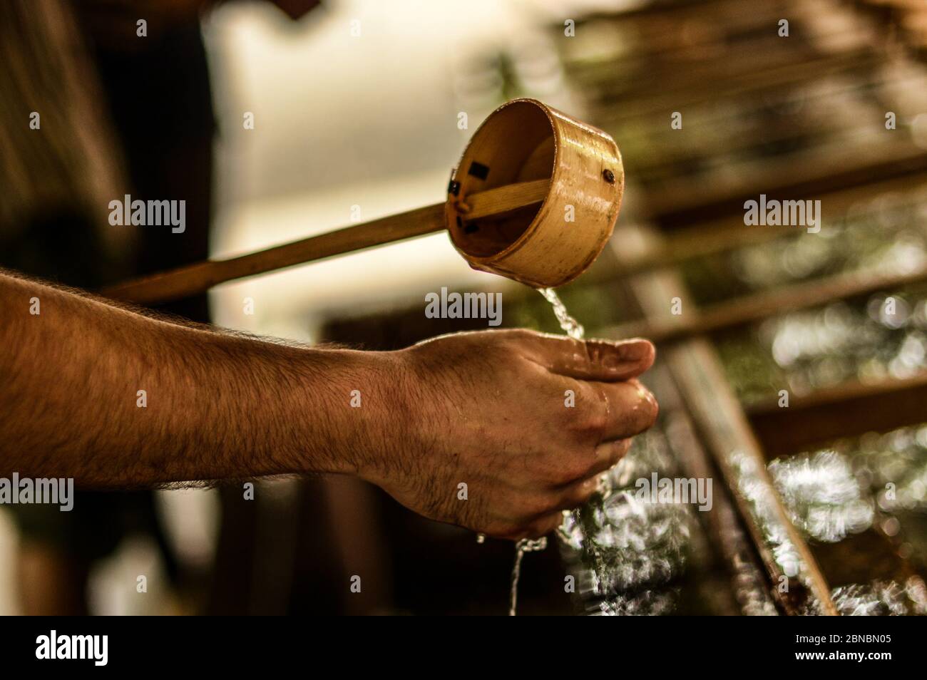 Cleaning hands ritual Stock Photo - Alamy