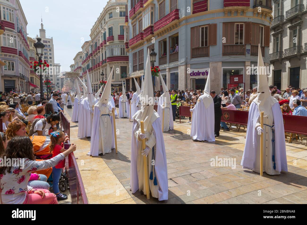 Locals taking part in the Resurrection Parade on Easter Sunday, Malaga ...