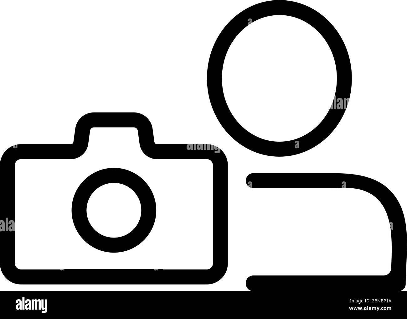 camera snapshot of man icon vector outline illustration Stock Vector ...