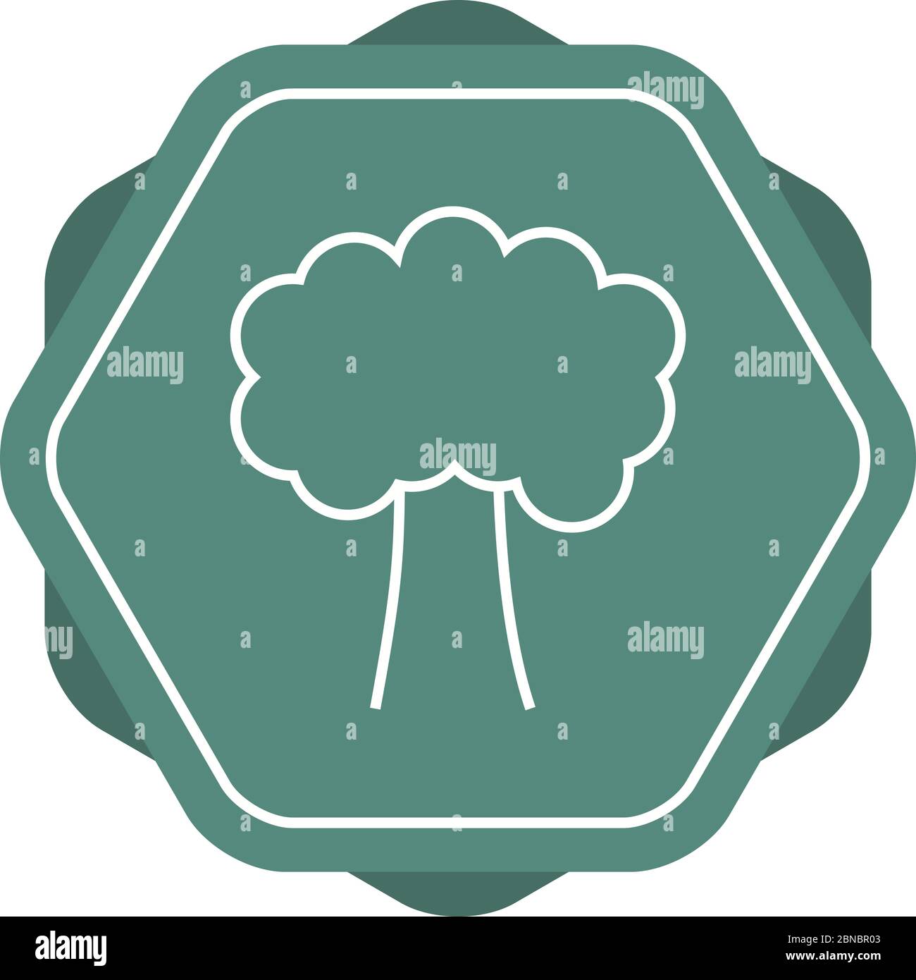 Beautiful Tree Line Vector Icon Stock Vector Image & Art - Alamy