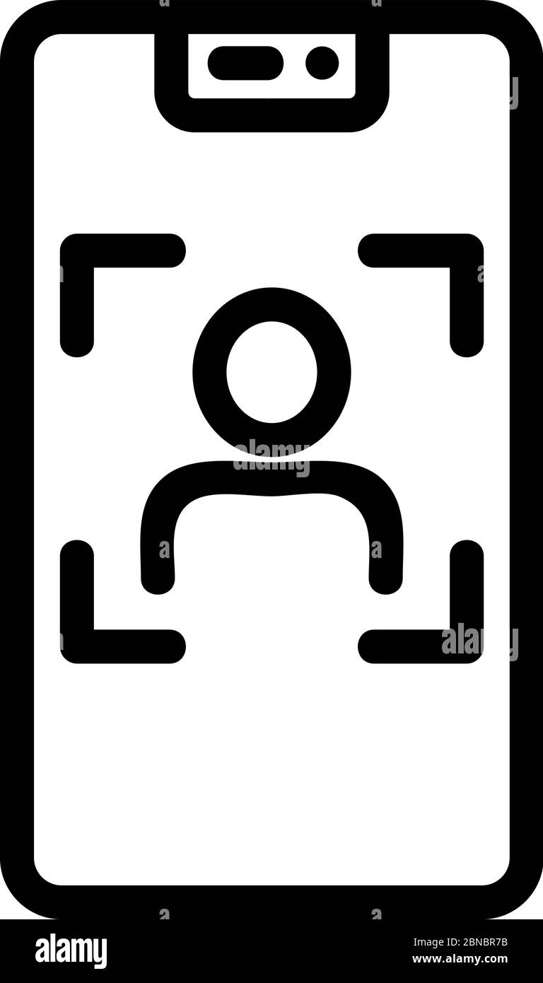 focus on person icon vector outline illustration Stock Vector Image ...