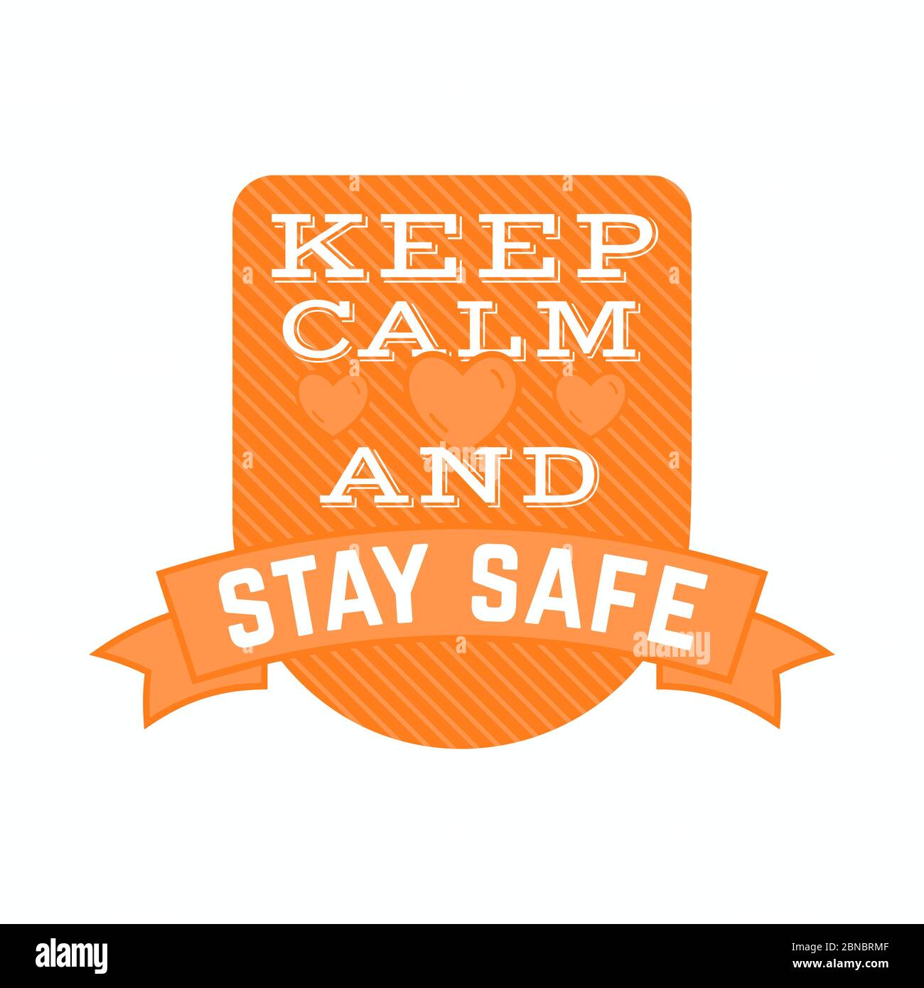 Coronavirus caution badge. Covid-2019 safety advice label - Keep Calm ...