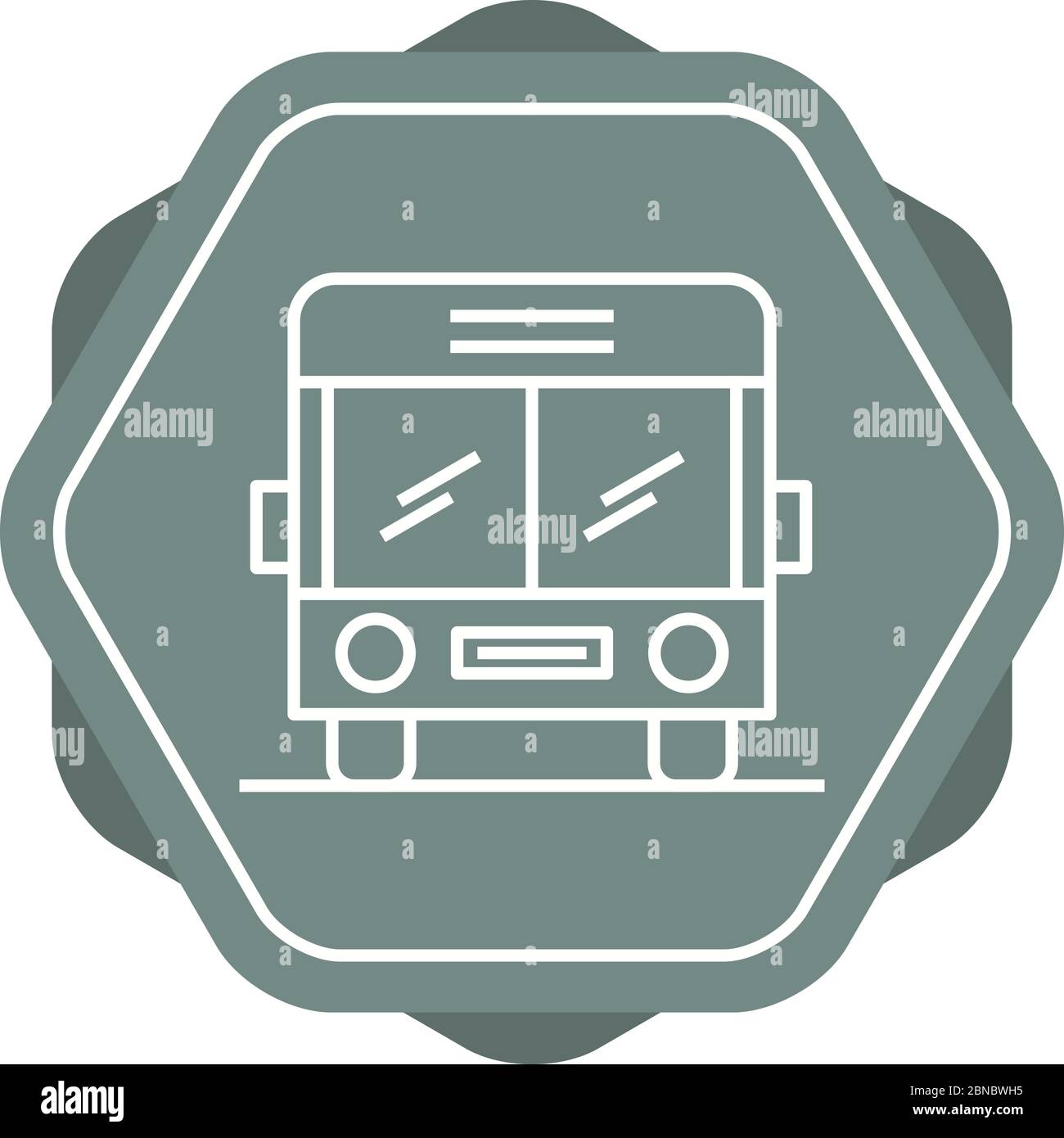 Beautiful School Bus Line Vector Icon Stock Vector Image & Art - Alamy