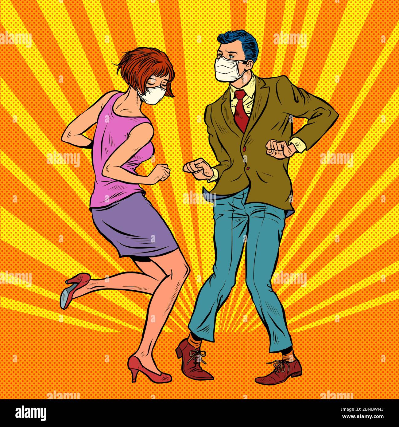 Swing dance illustration hi-res stock photography and images - Alamy