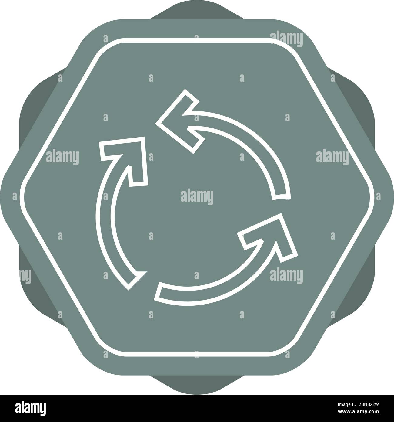 Beautiful Cycle Arrow Line Vector Icon Stock Vector Image & Art - Alamy