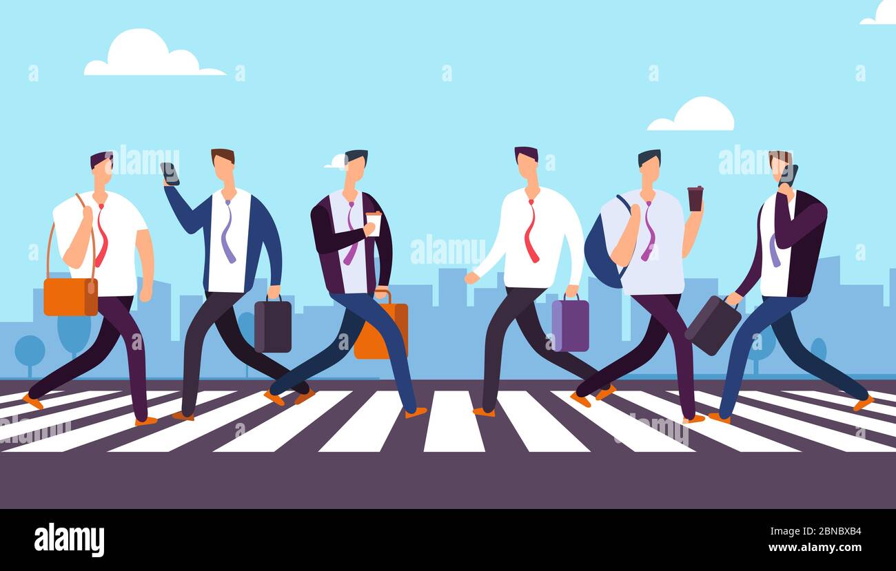 Young people on the street Stock Vector Images - Alamy