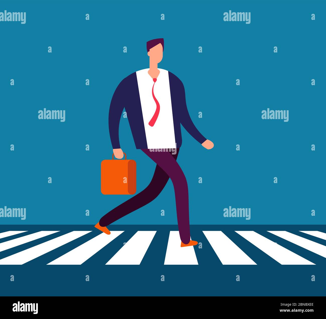 Zebra crossing street in Stock Vector Images - Alamy
