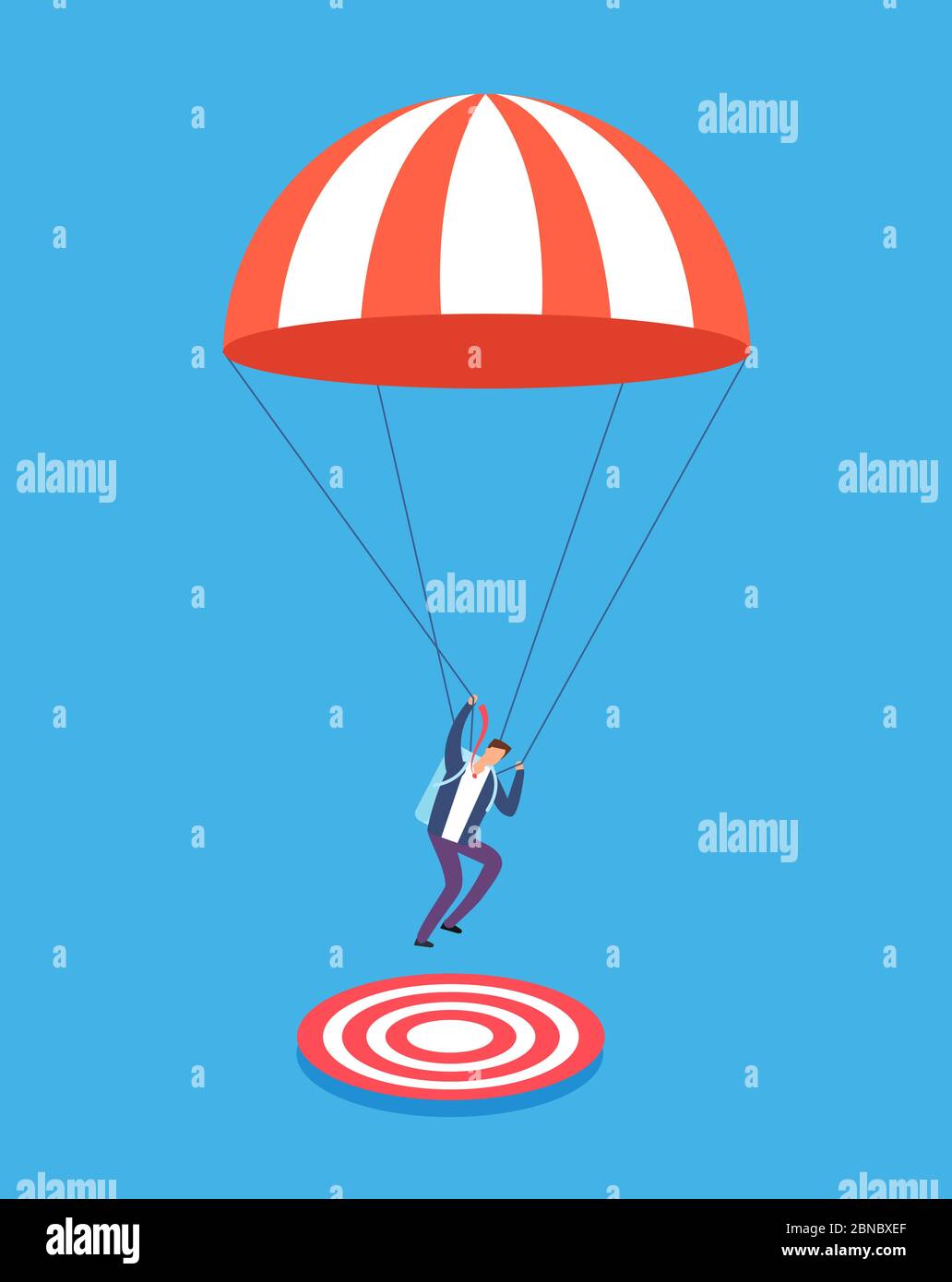 Man on parachute flying Stock Vector Images - Alamy