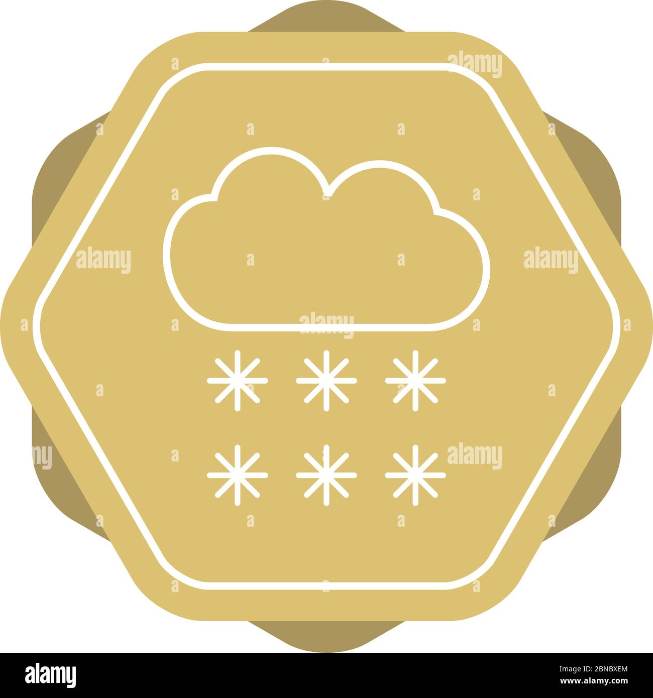 Beautiful Snowfall Line Vector Icon Stock Vector Image & Art - Alamy