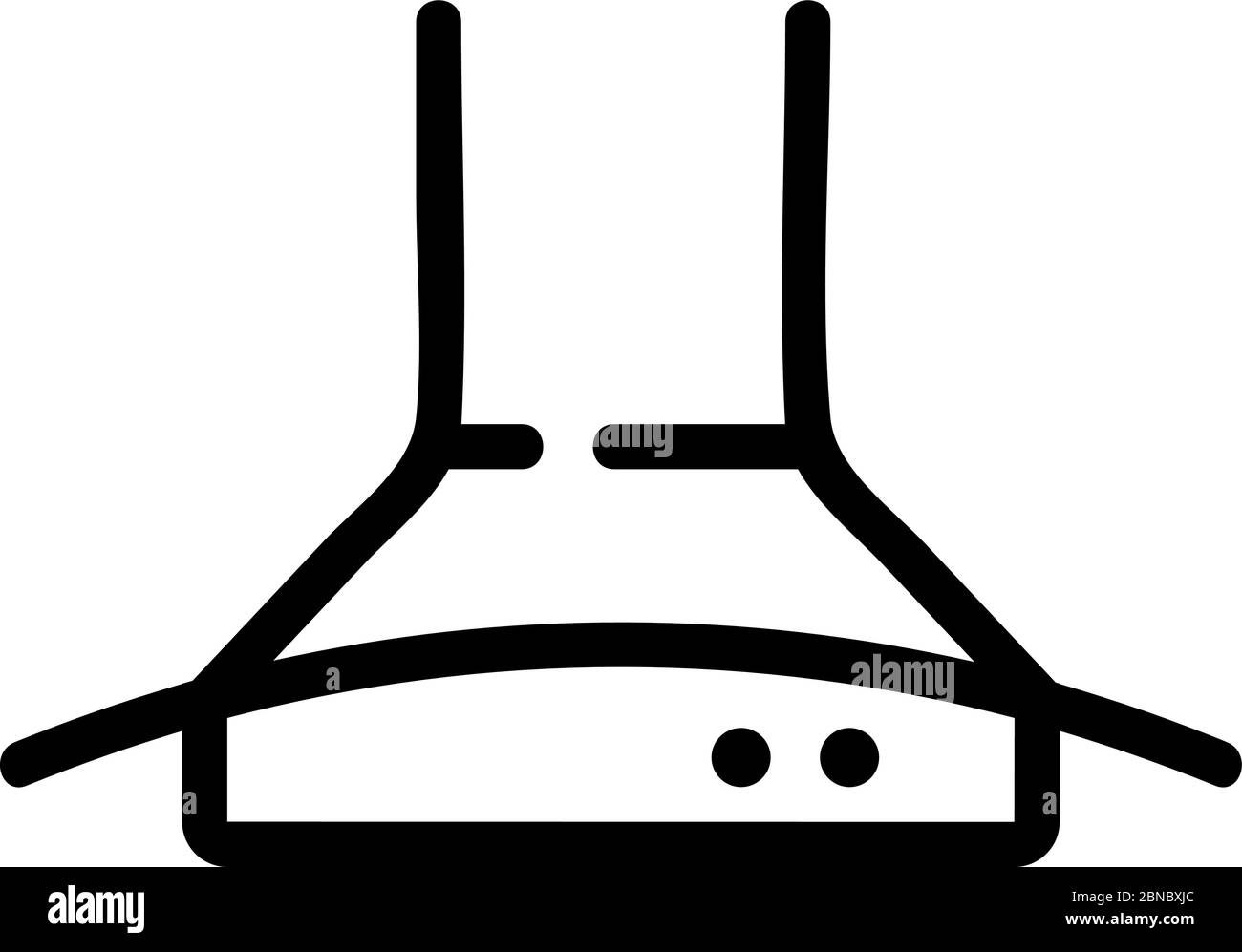 built-in hoods for kitchen icon vector outline illustration Stock ...