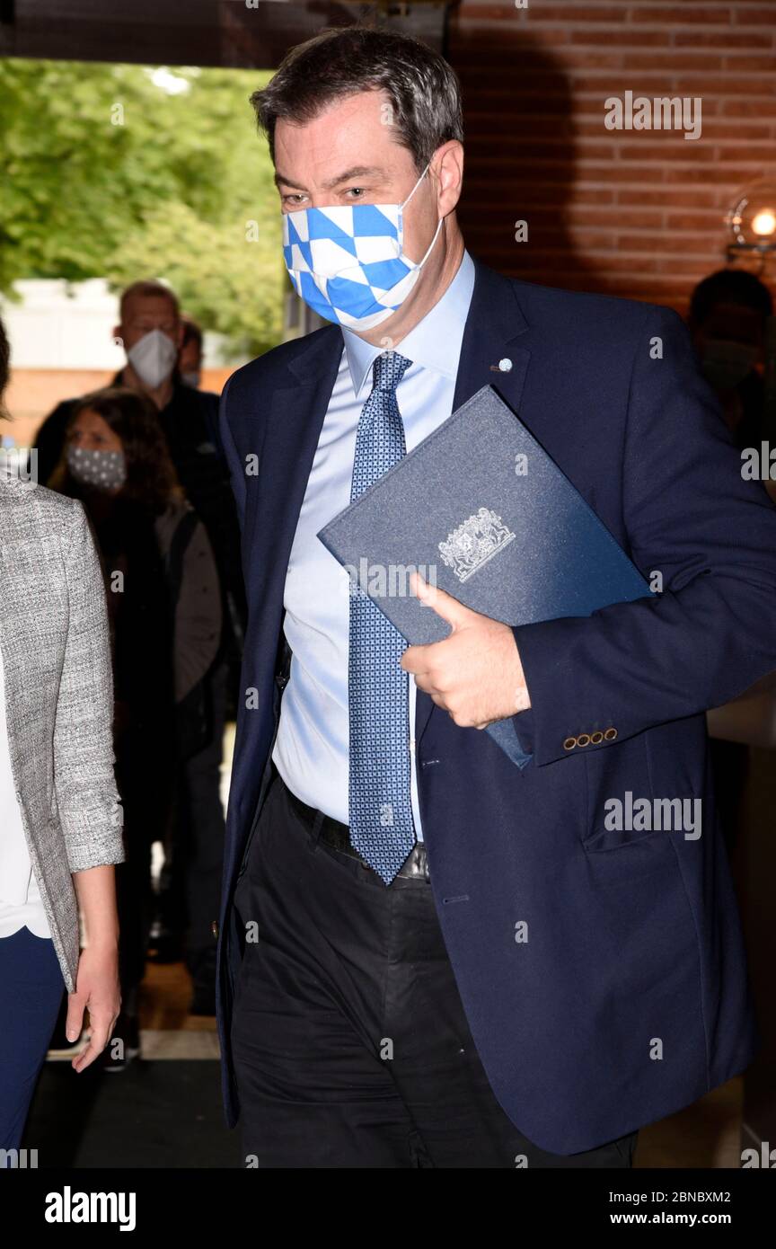 Markus Soder at a press conference on the corona pandemic focusing on ...