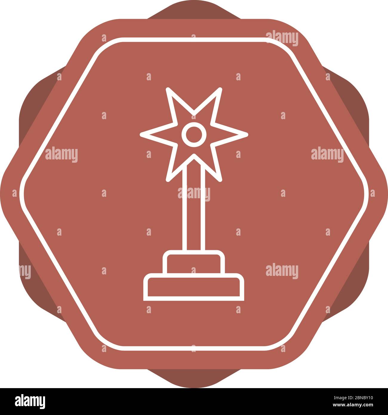 Trophy star award line Stock Vector Images - Alamy