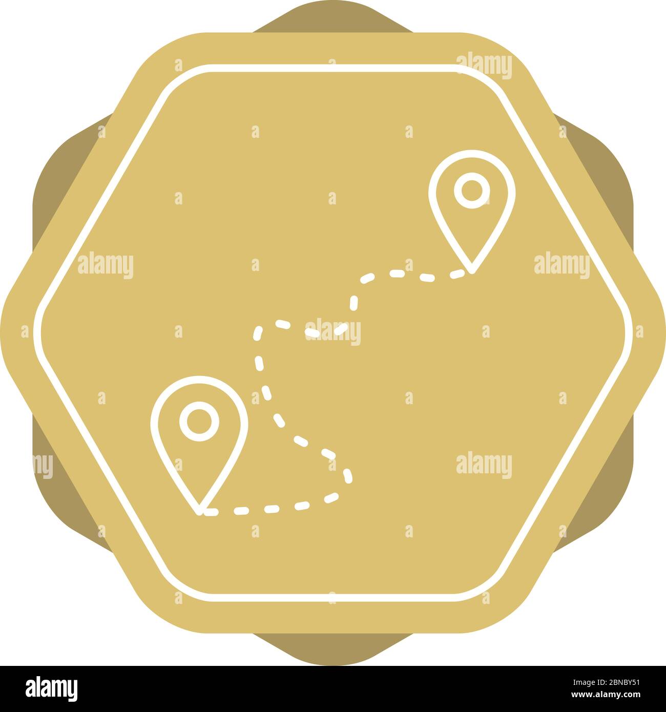 Beautiful Route Line Vector Icon Stock Vector Image & Art - Alamy