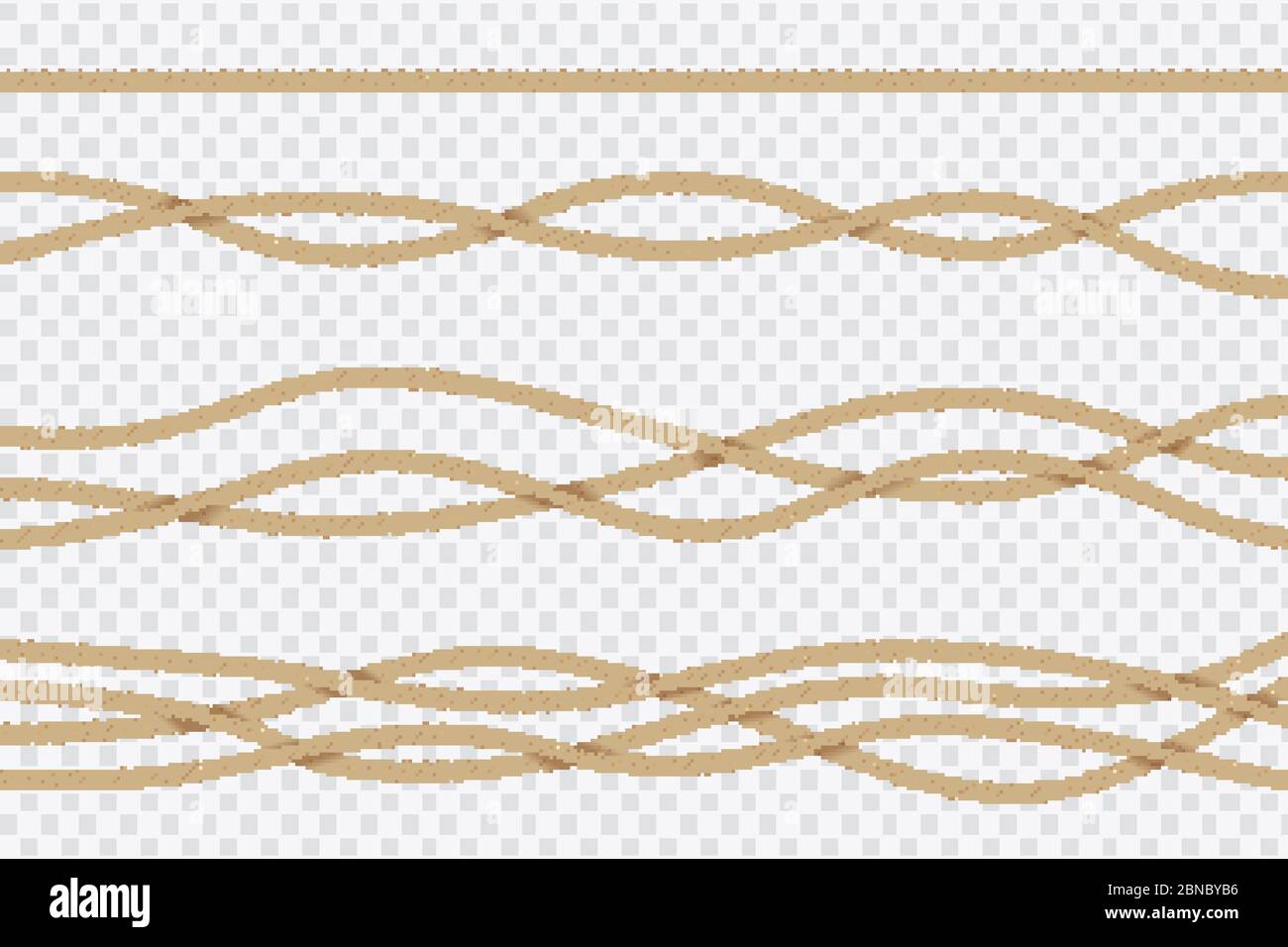 Realistic rope set. Nautical textured cords. Close up sailors strings ...