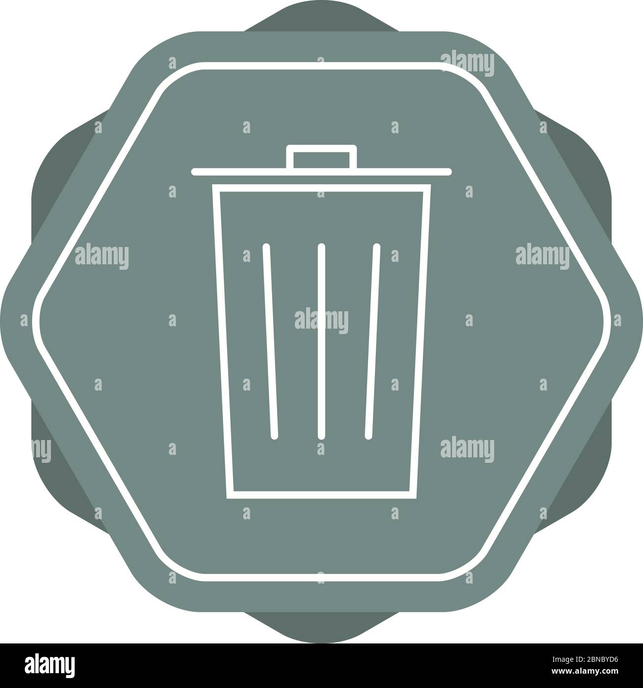 Beautiful Dustbin Line Vector Icon Stock Vector Image & Art - Alamy