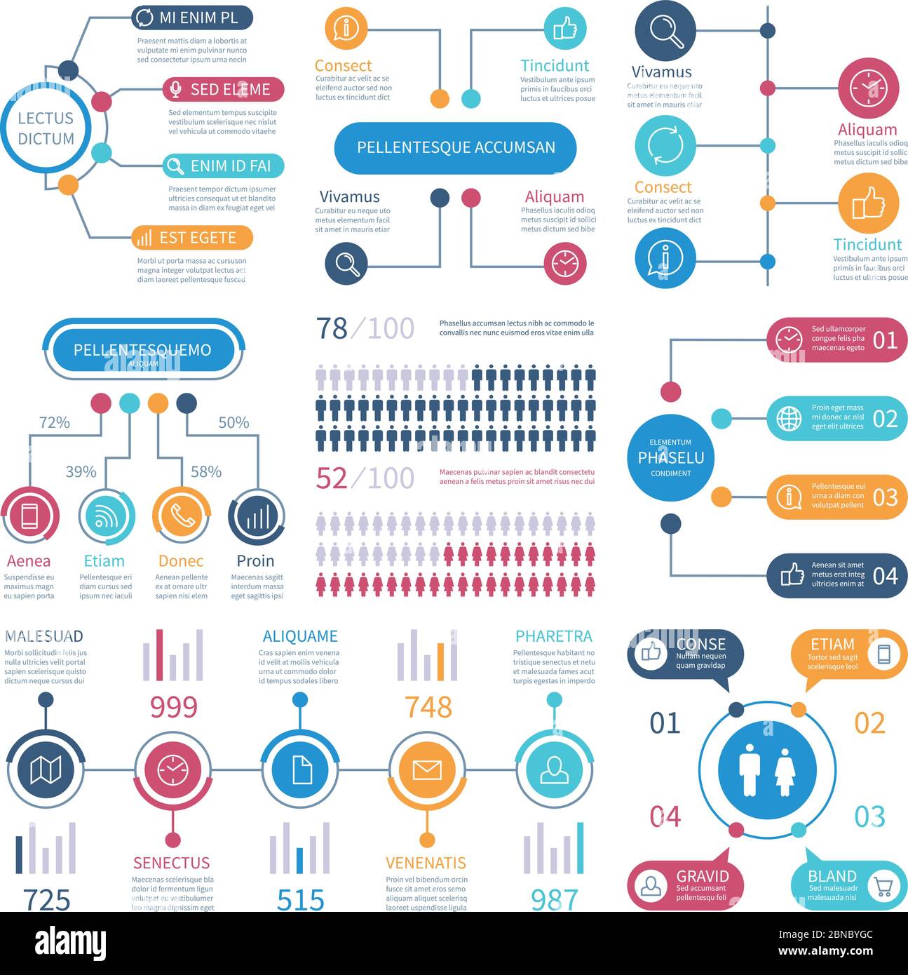 Infographic. Financial charts, workflow graph. Population infocharts ...