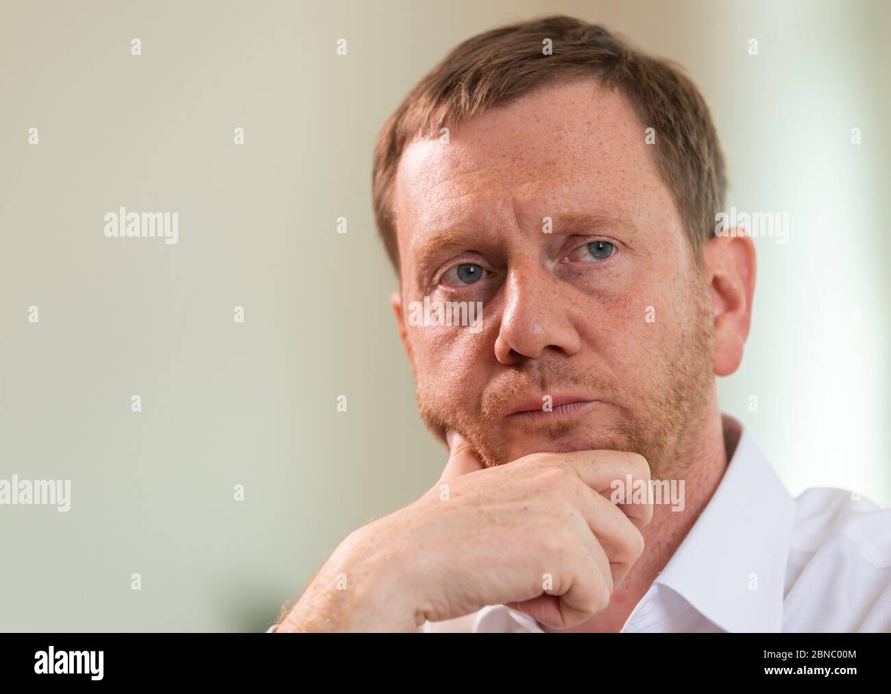 Dresden, Germany. 14th May, 2020. Michael Kretschmer (CDU), Prime ...