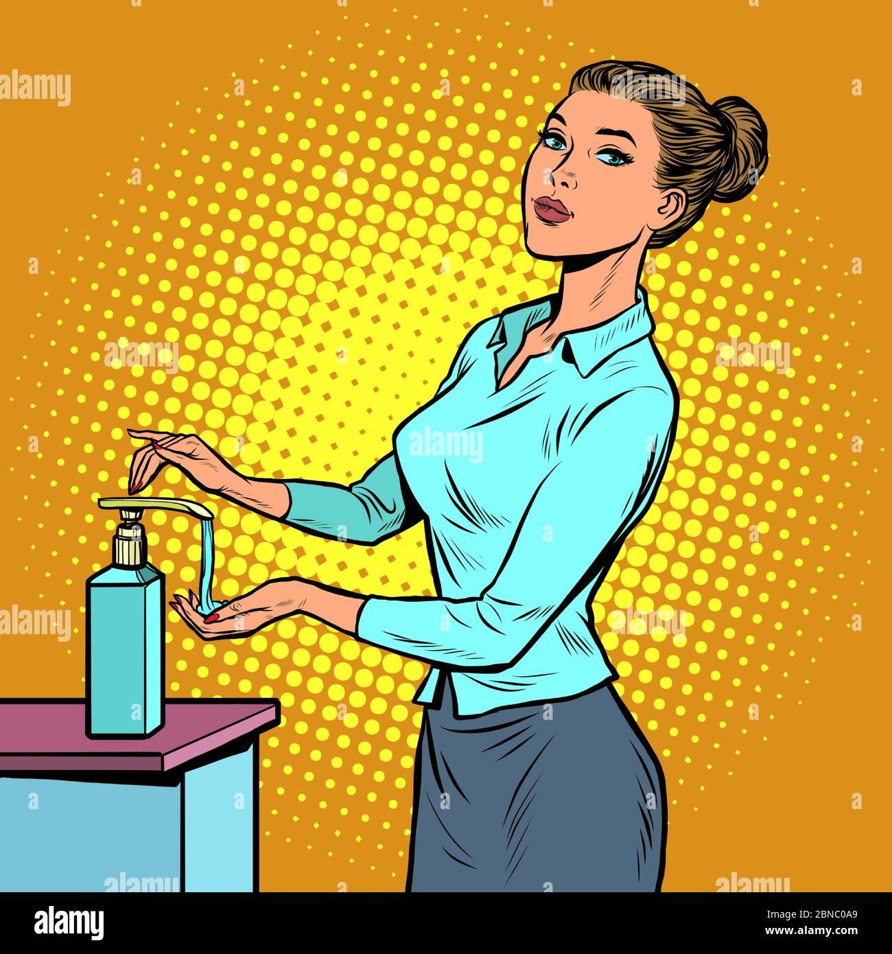 Hand sanitizer alcohol gel Stock Vector Images - Alamy