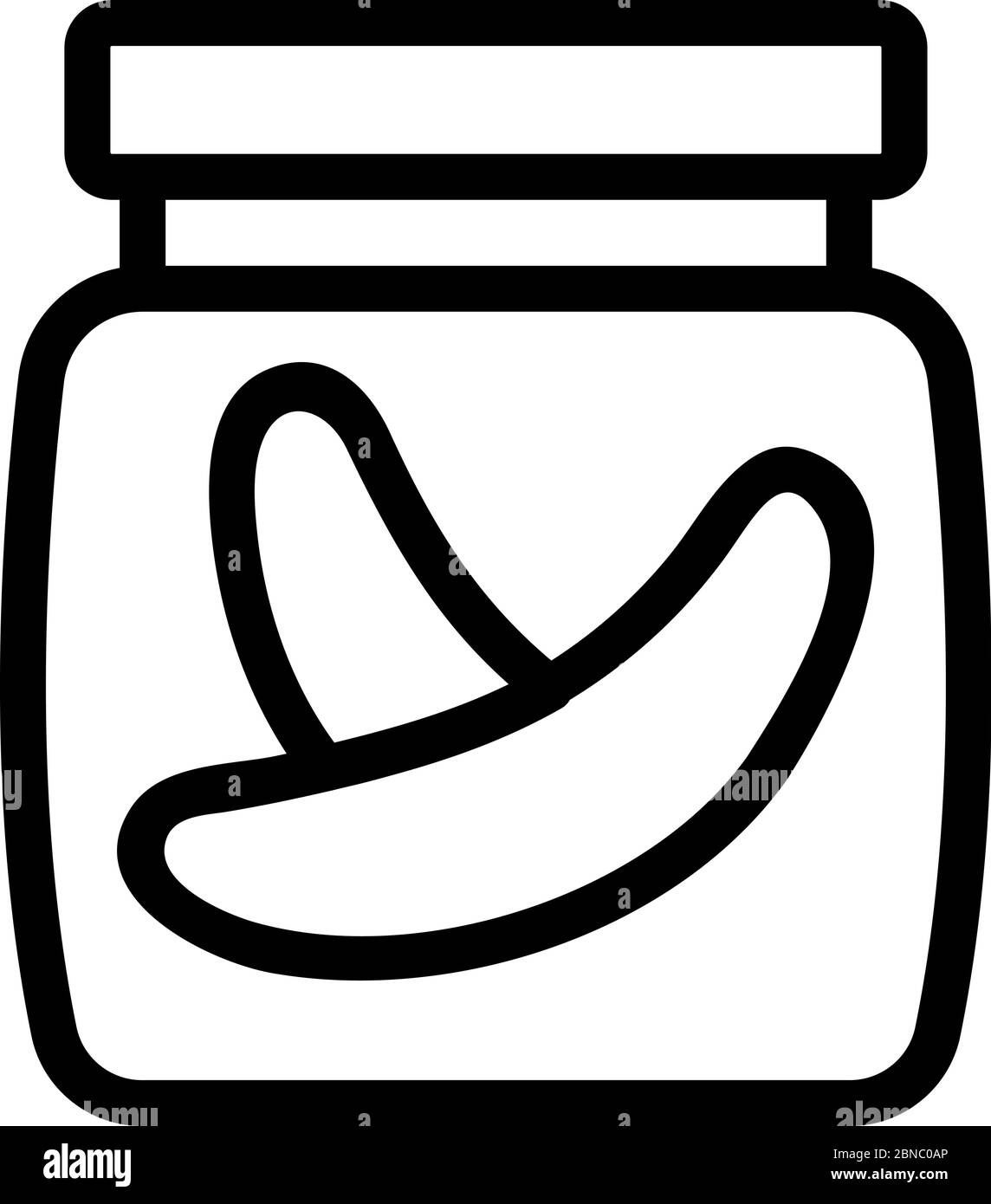 canned cucumber jar icon vector outline illustration Stock Vector Image & Art - Alamy